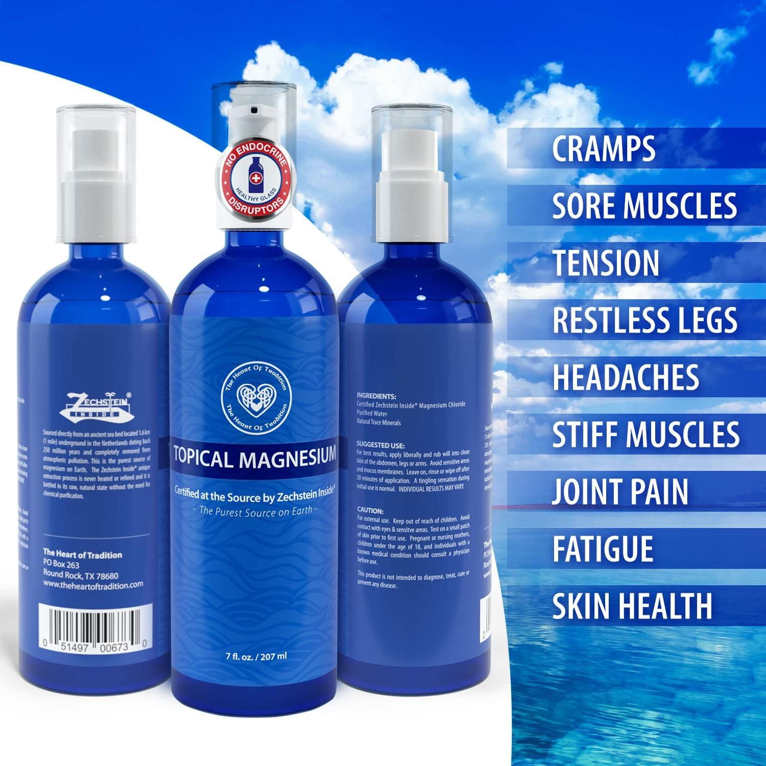 Certified Zechstein Magnesium Chloride Oil 7 fl oz - Fast Absorbing ...