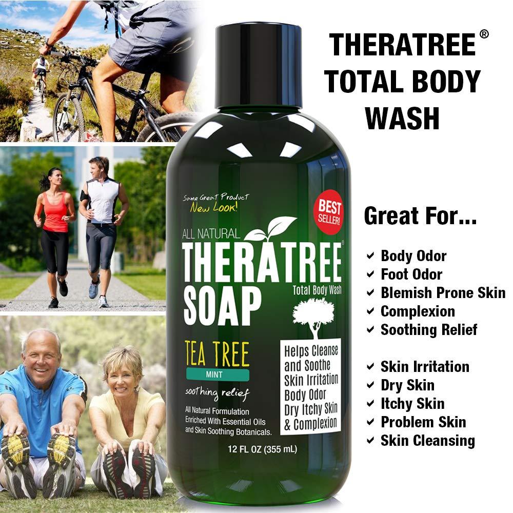 TheraTree Tea Tree Oil & Neem Soap - 12oz - Soothes Skin Irritation ...