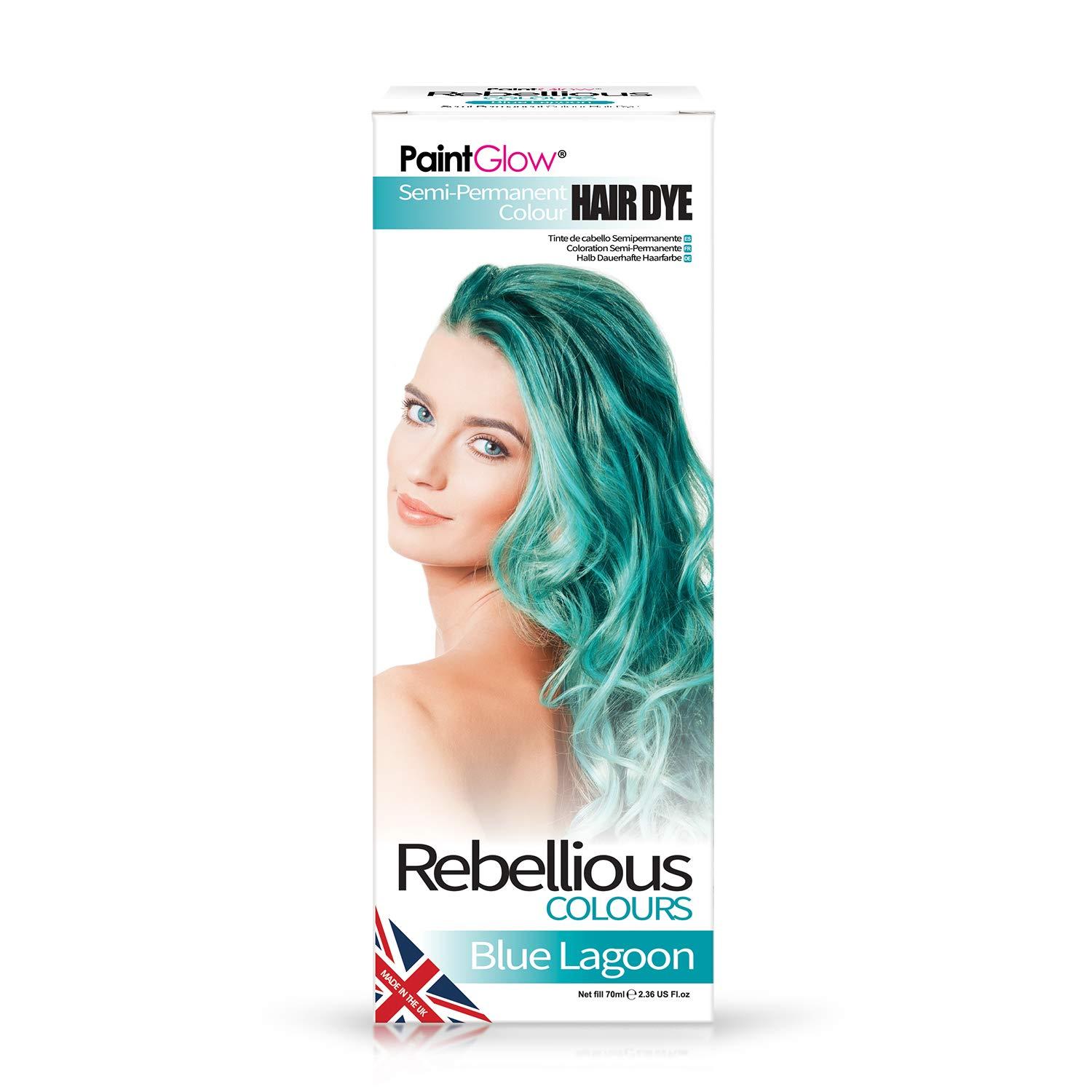 Rebellious Colours Vegan Blue Lagoon Hair Dye 100ml - Semi Permanent ...