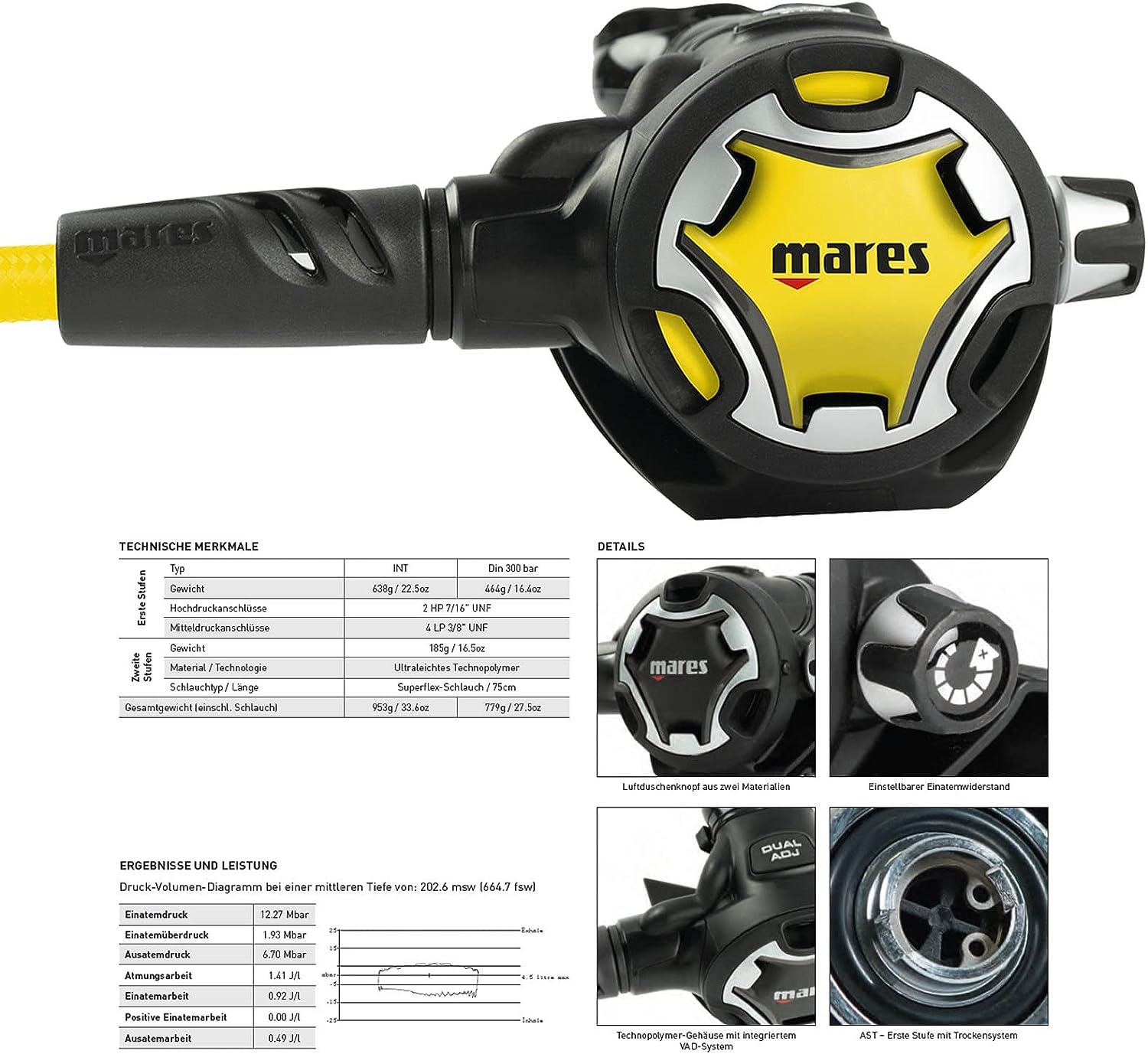 Mares Dual Adj Octo - High Performance Octopus for Scuba Diving | Buy ...