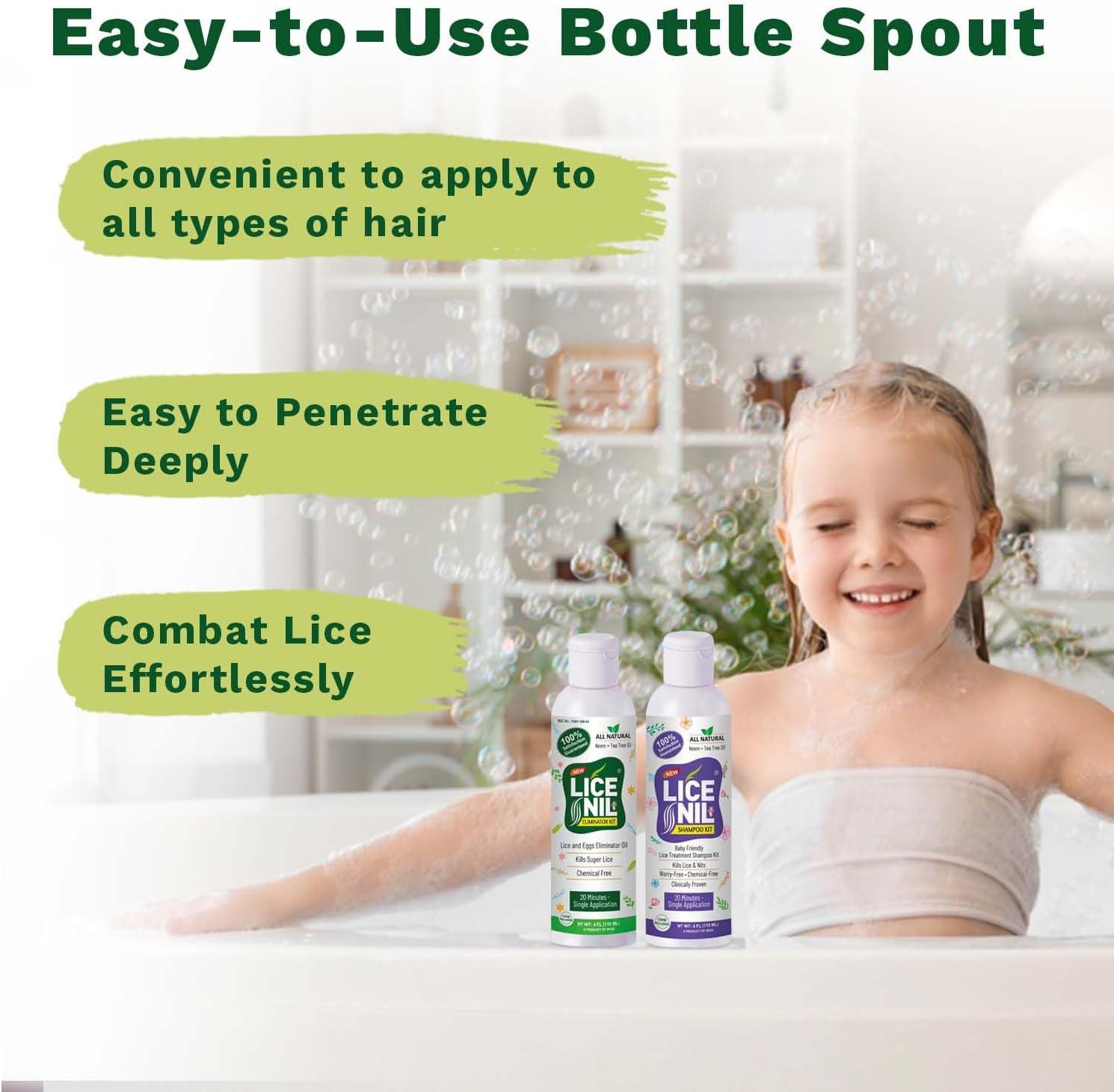 Lice Removal Super Kit - Tea Tree Coconut & Aloe Vera Oil & Shampoo (4 ...