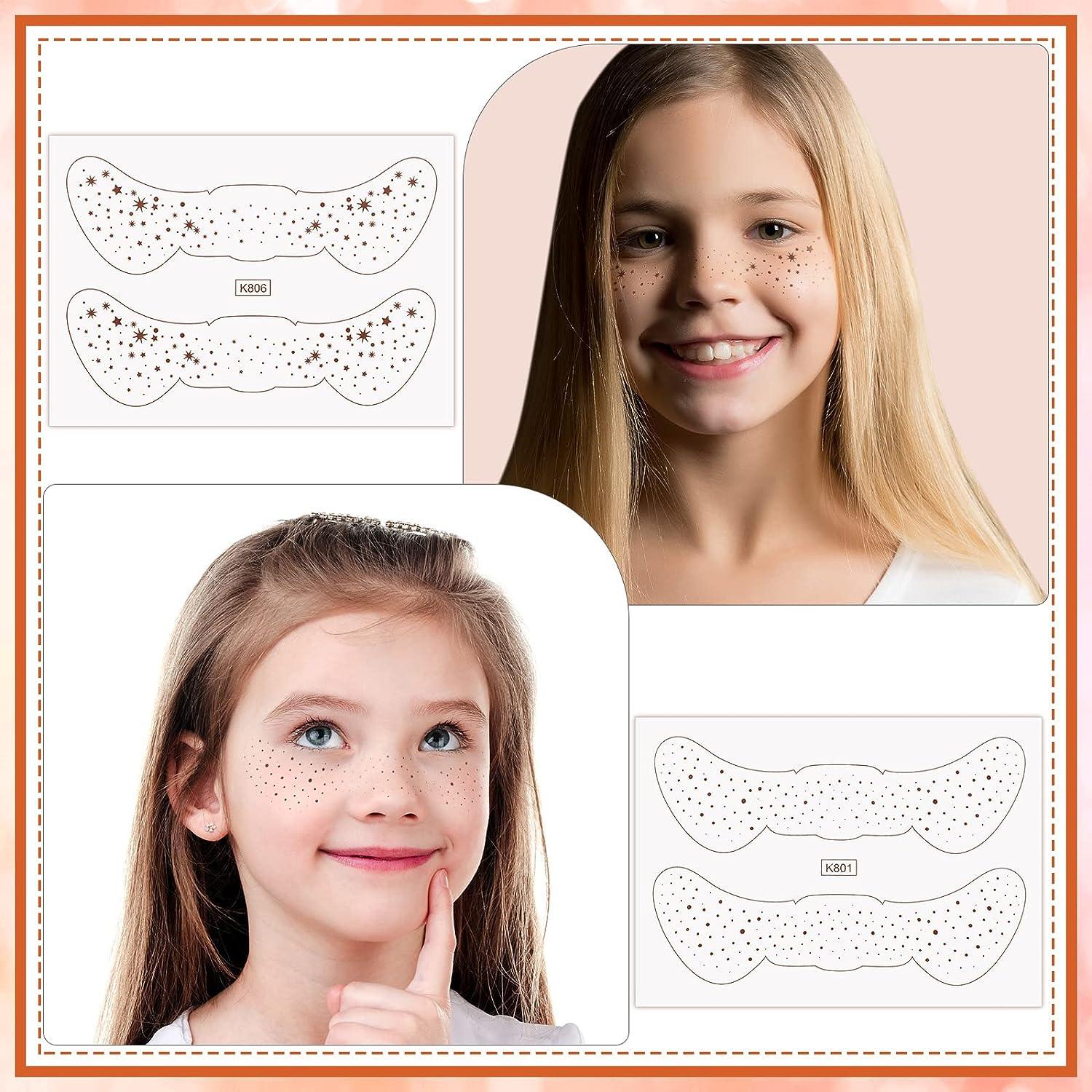 20-Piece Waterproof Temporary Freckle Tattoo Stickers - Natural Looking ...