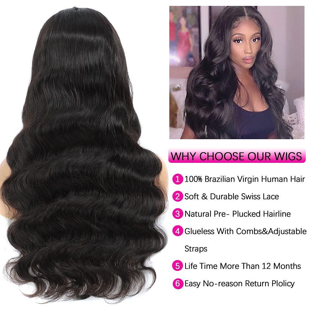 20 Inch Body Wave Lace Front Wig | Pre Plucked Human Hair 150% Density ...
