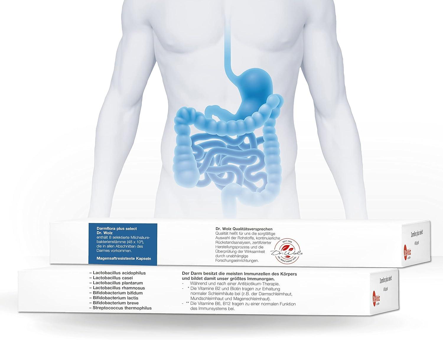 Darmflora Plus Select by Dr. Wolz - High-Dose 48 Billion Bacteria/day ...