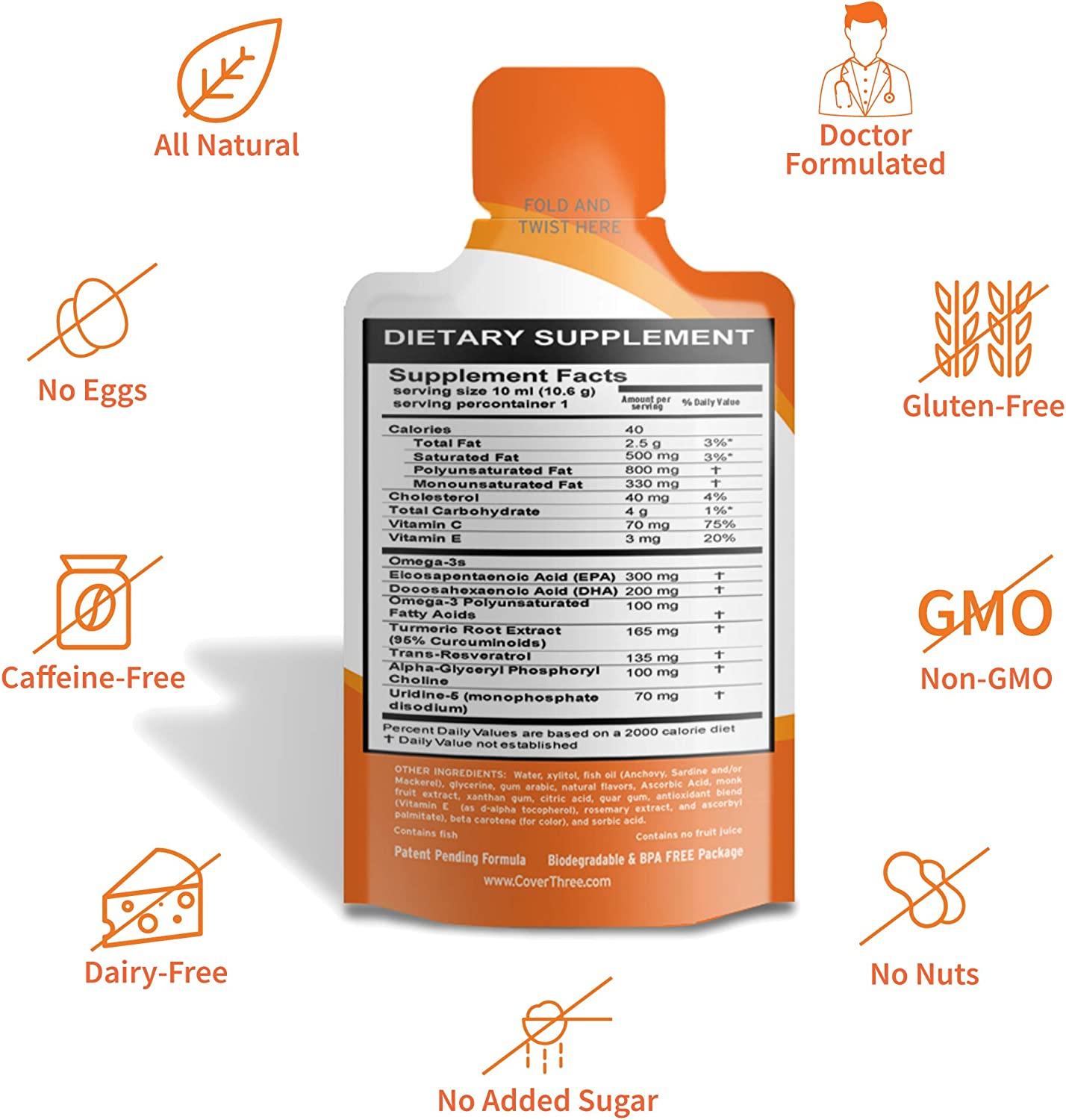 Kids Nutritional Brain Supplement | Memory, Focus, Calmness | Omega ...