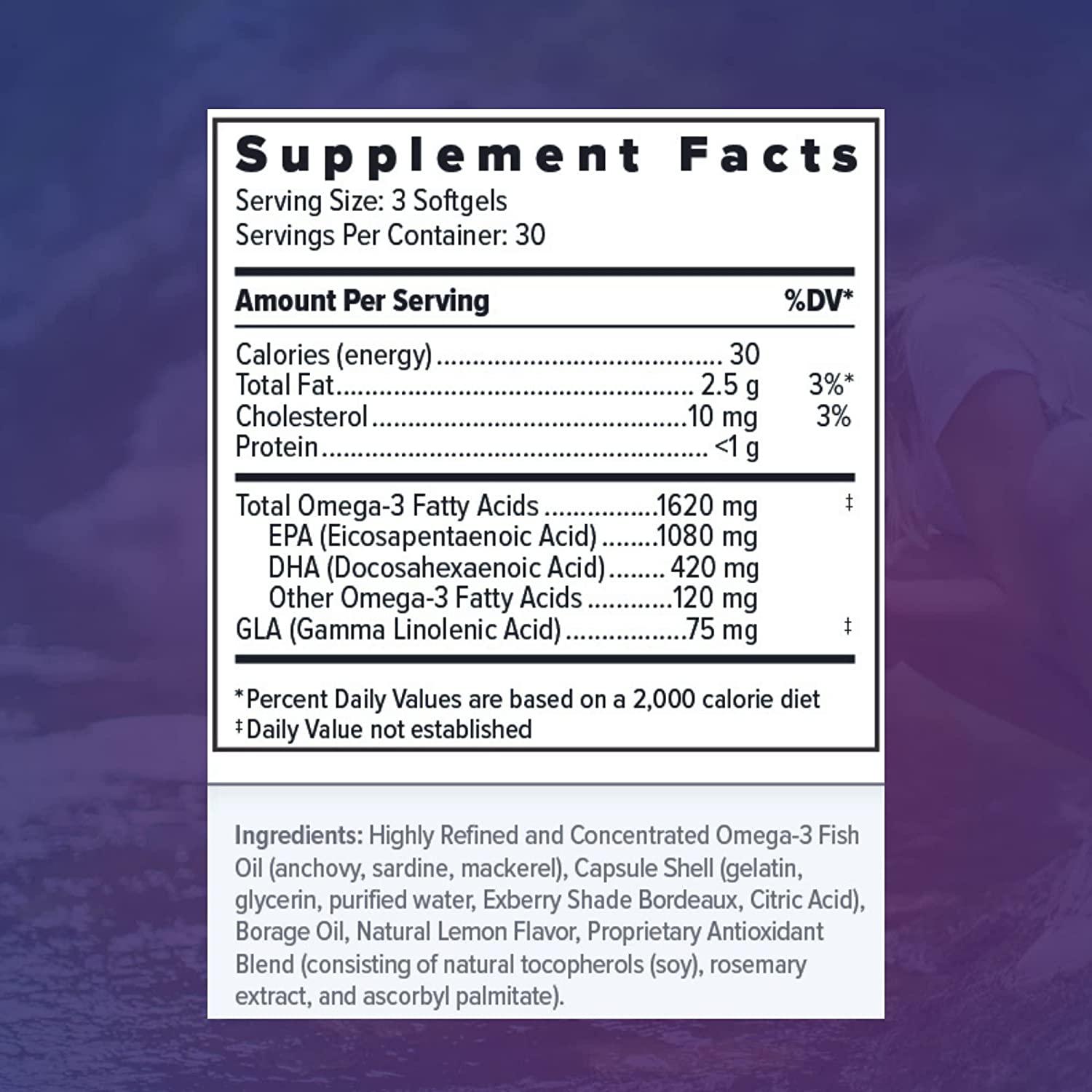 Focus Relief Plus Dry Eye Formula (90 ct) - Omega 3 Supplement for Dry ...