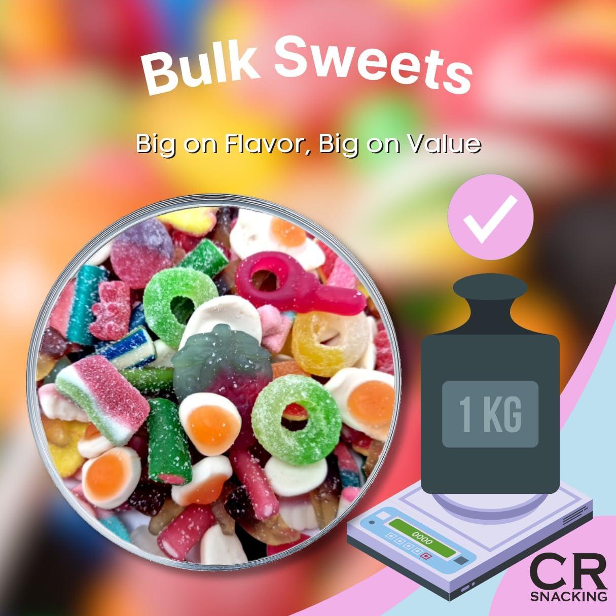 Pick & Mix Sweets 1kg - 20 Varieties Fizzy sour and Jelly Sweets ...