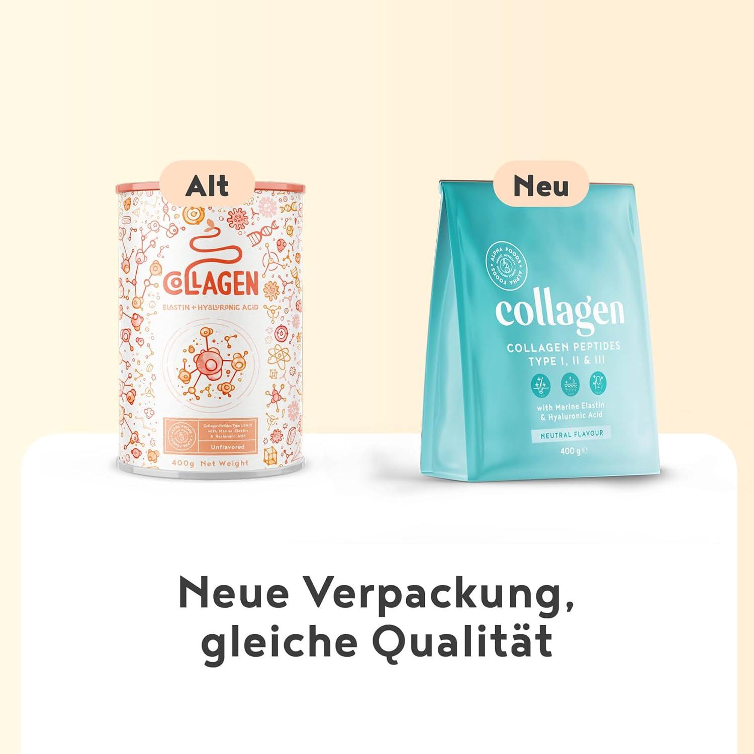 Alpha Foods Collagen Powder 400g - Hydrolysate Peptides Type I II III ...