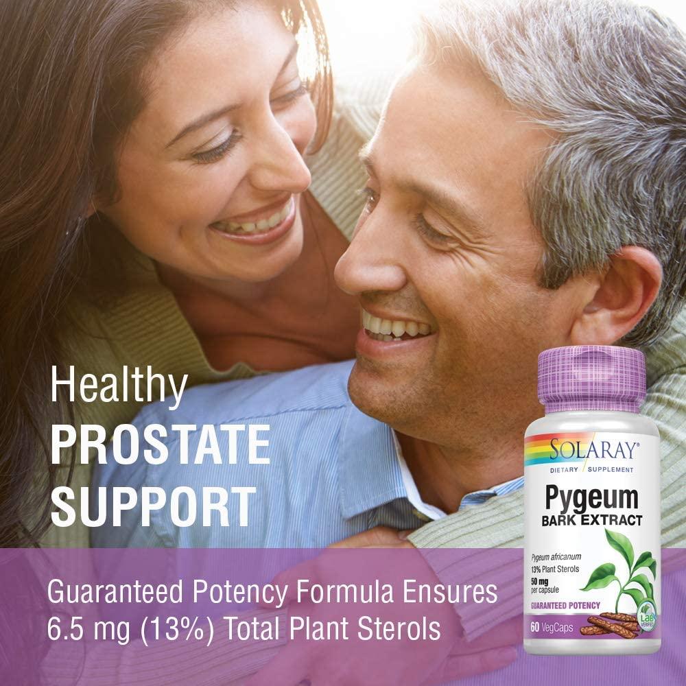 Solaray Pygeum Bark Extract 50 mg - 60 Vegan Capsules for Prostate ...