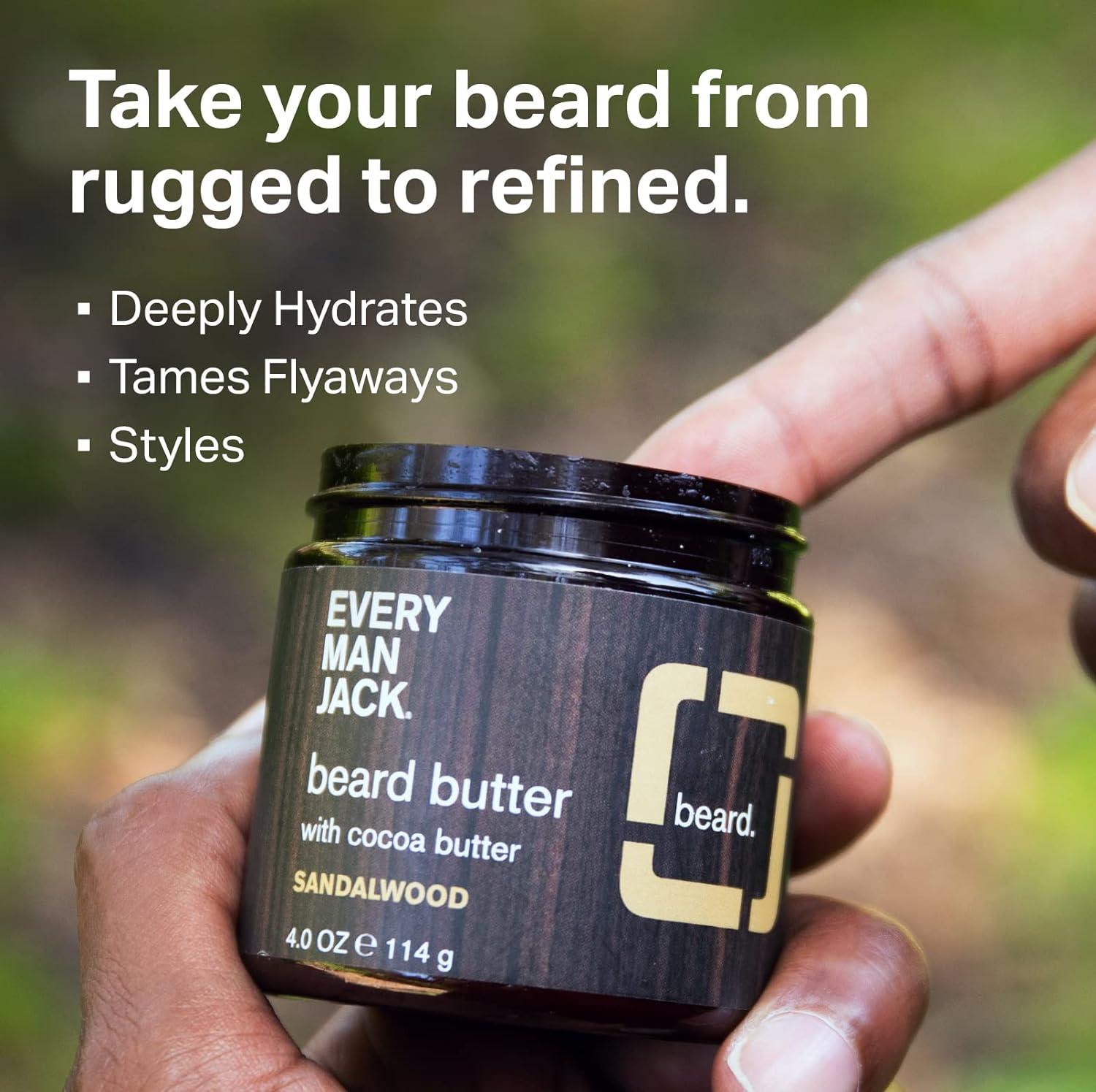 Every Man Jack Beard Butter- Subtle Sea Salt Fragrance - Rejuvenates ...