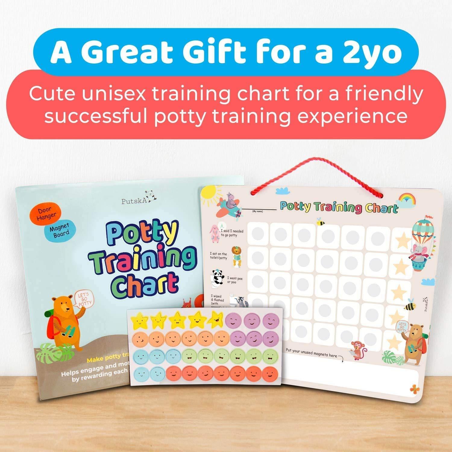 Putska Animal Potty Training Chart for Toddlers - Boys & Girls Sticker ...
