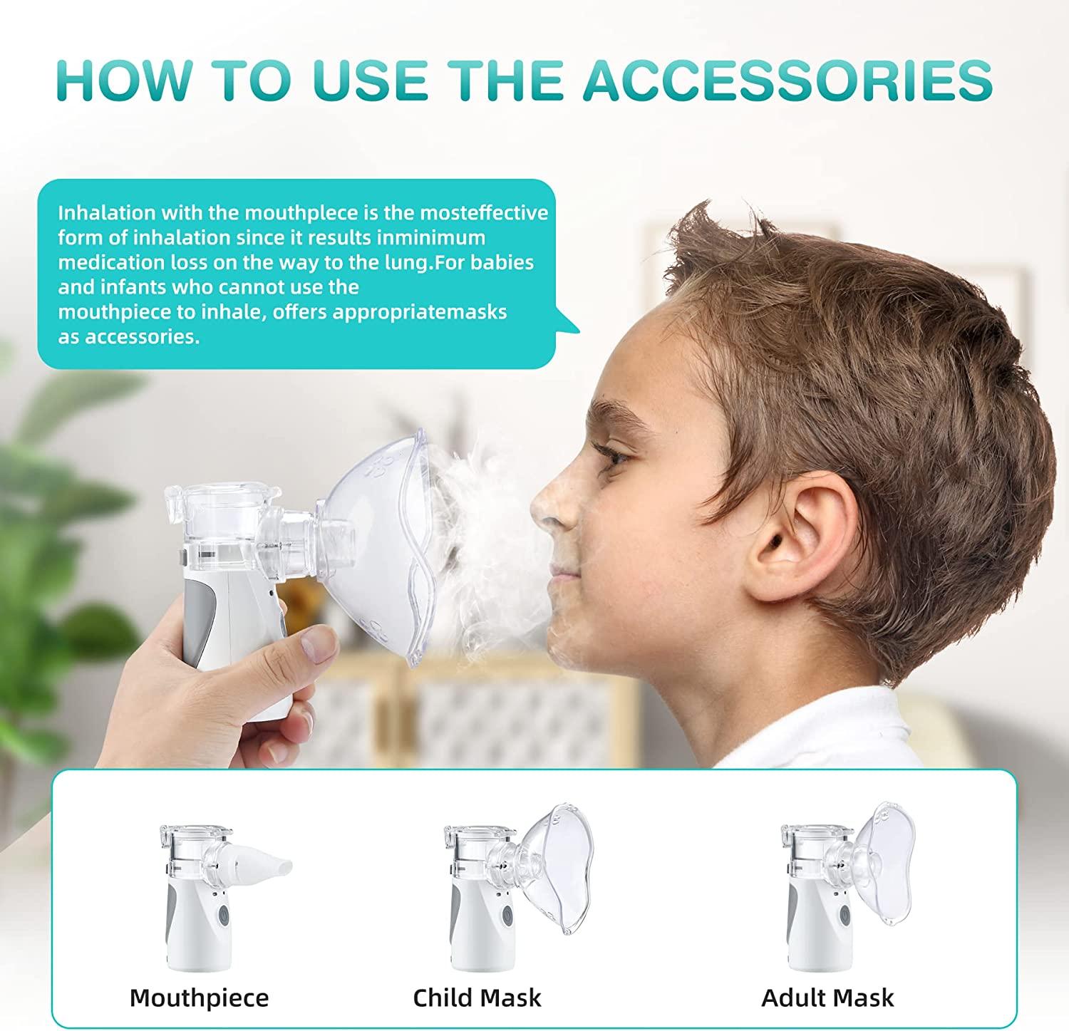 Portable Nebulizer for Adults & Kids - Cool Mist Steam Inhaler for ...