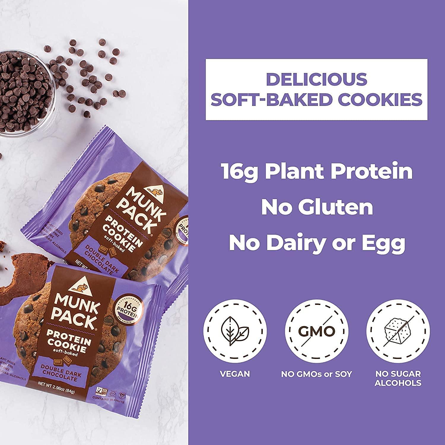 Munk Pack Protein Cookie | 16 Grams of Protein | Soft Baked | Contains ...