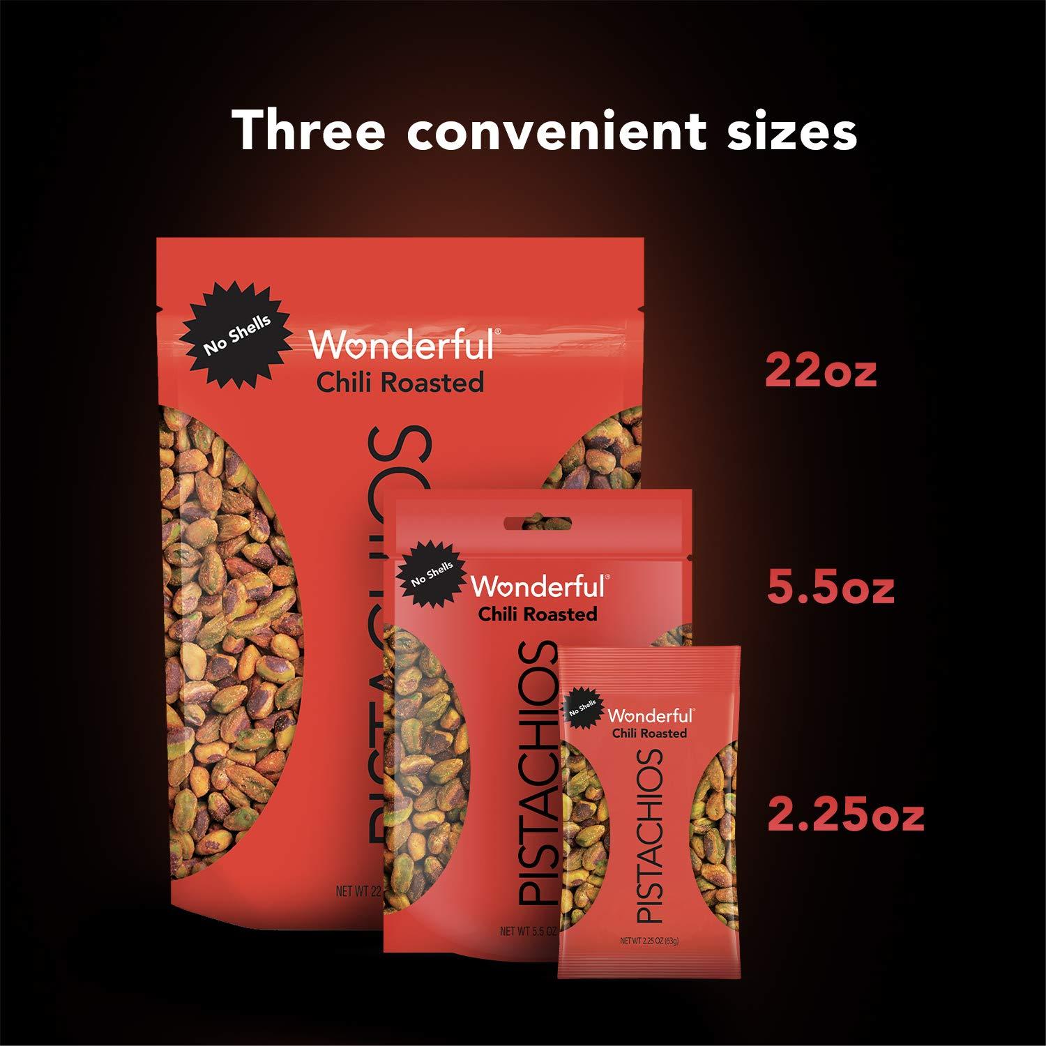 Wonderful Pistachios Chili Roasted Nuts - 22 oz Resealable Pouch | No ...