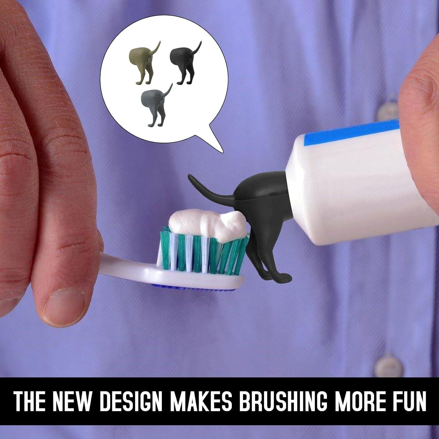 Pooping Dog Butt Toothpaste Topper 3 PCS Dog Poop Toothpaste Dispenser ...