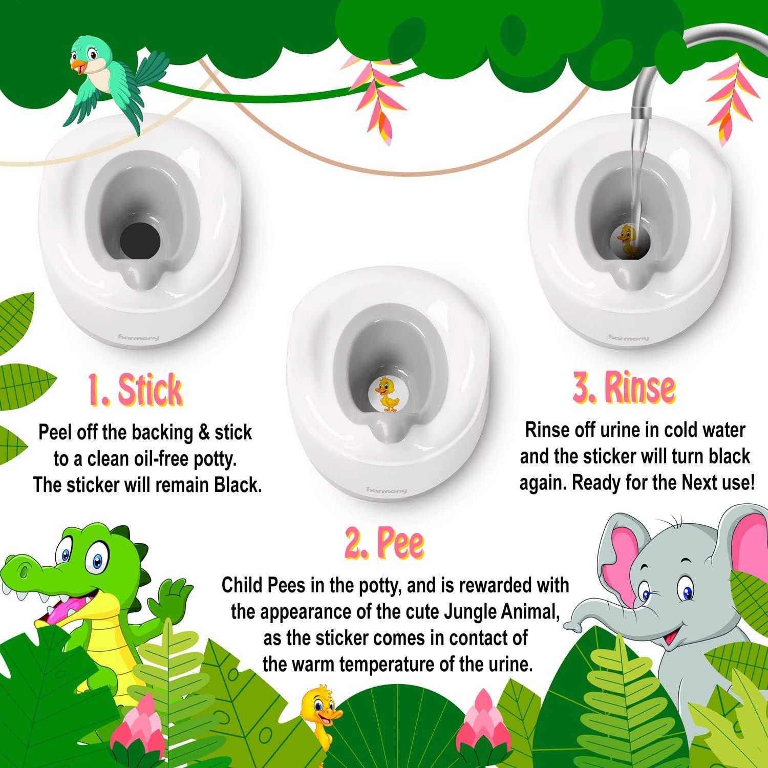 Potty Training Stickers - 10 Pcs for Boys and Girls | Color-Changing ...