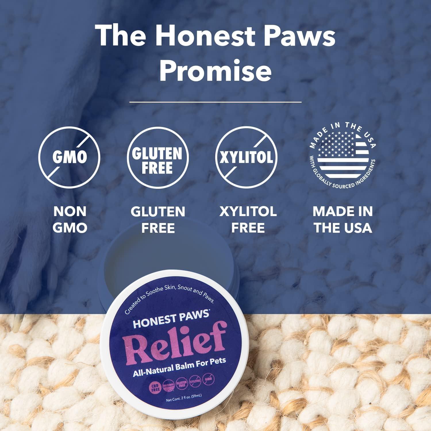 Honest Paws Dog Paw Balm - All Natural Pad Relief, Moisturizer ...