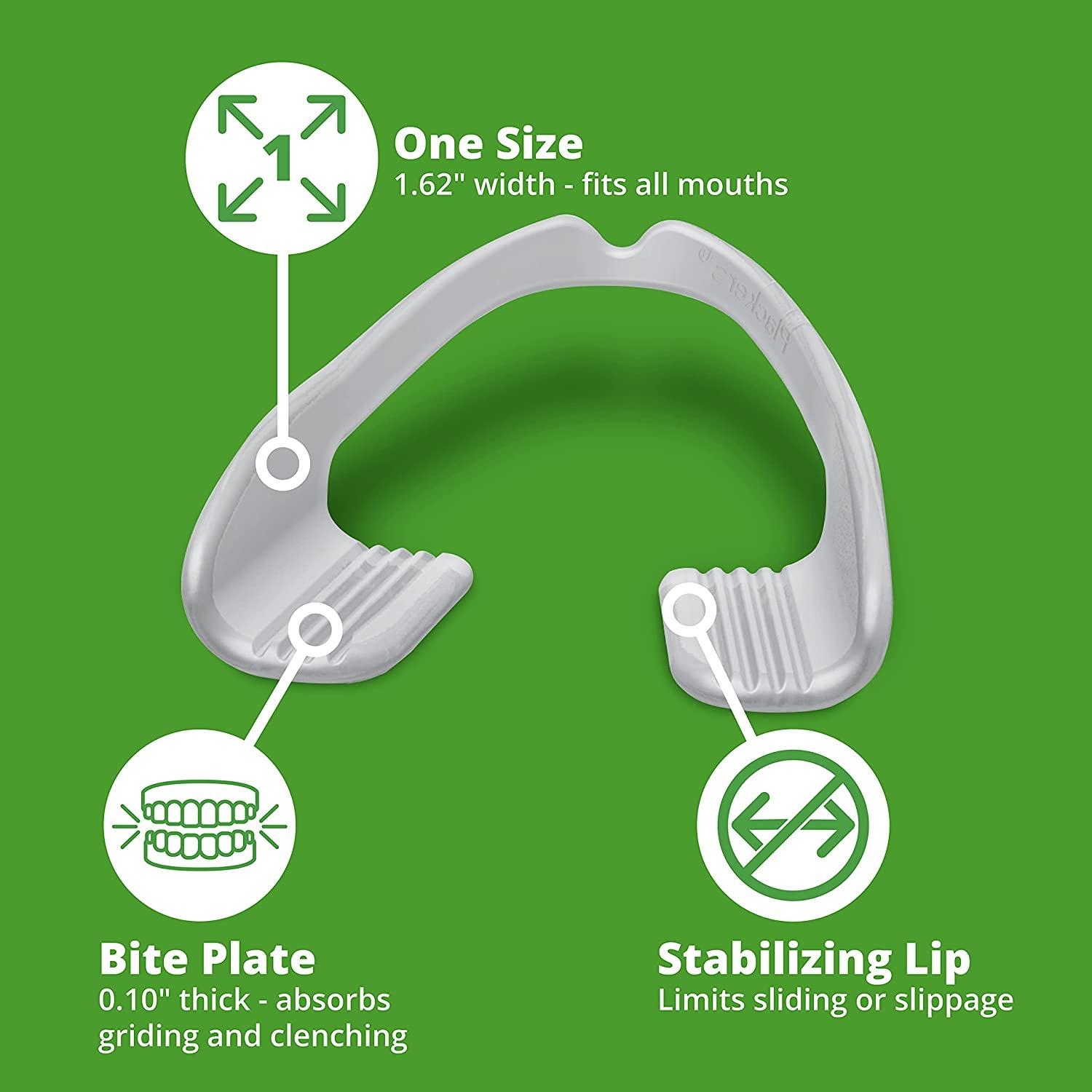 Plackers Grind No More Dental Night Guard for Teeth Grinding Blue 10 Count