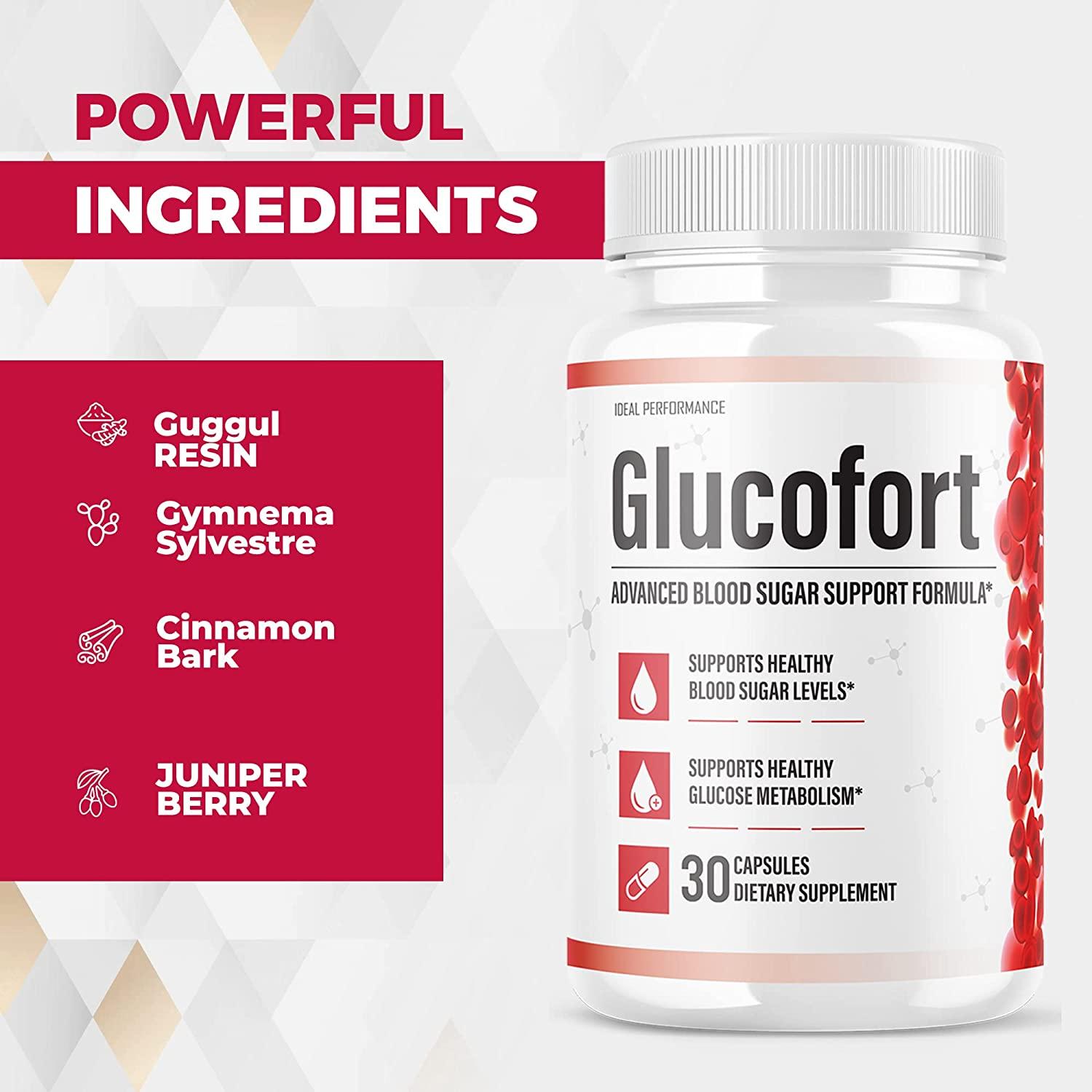 Official Glucofort Supplement - 3 Pack Support Formula | for Blood Sugar & Glucose Control | Buy ...