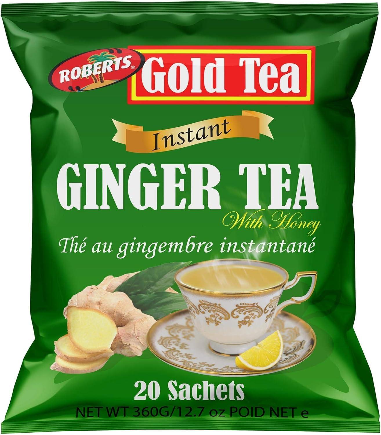 Roberts Gold Tea Instant Ginger Tea with Honey 360g (20 Sachets) - 1 ...