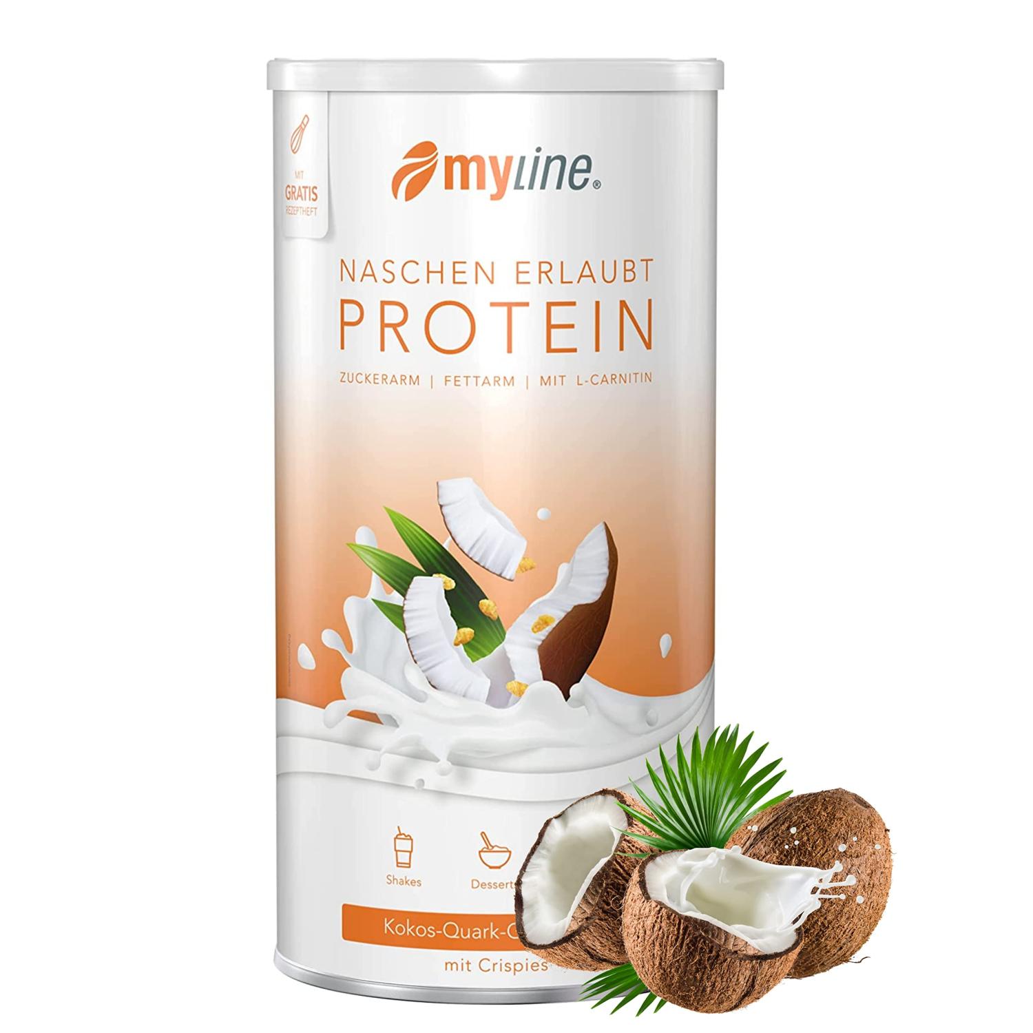 Myline Protein Shake - Coconut Quark Flavor 400g Protein Powder & Tape ...