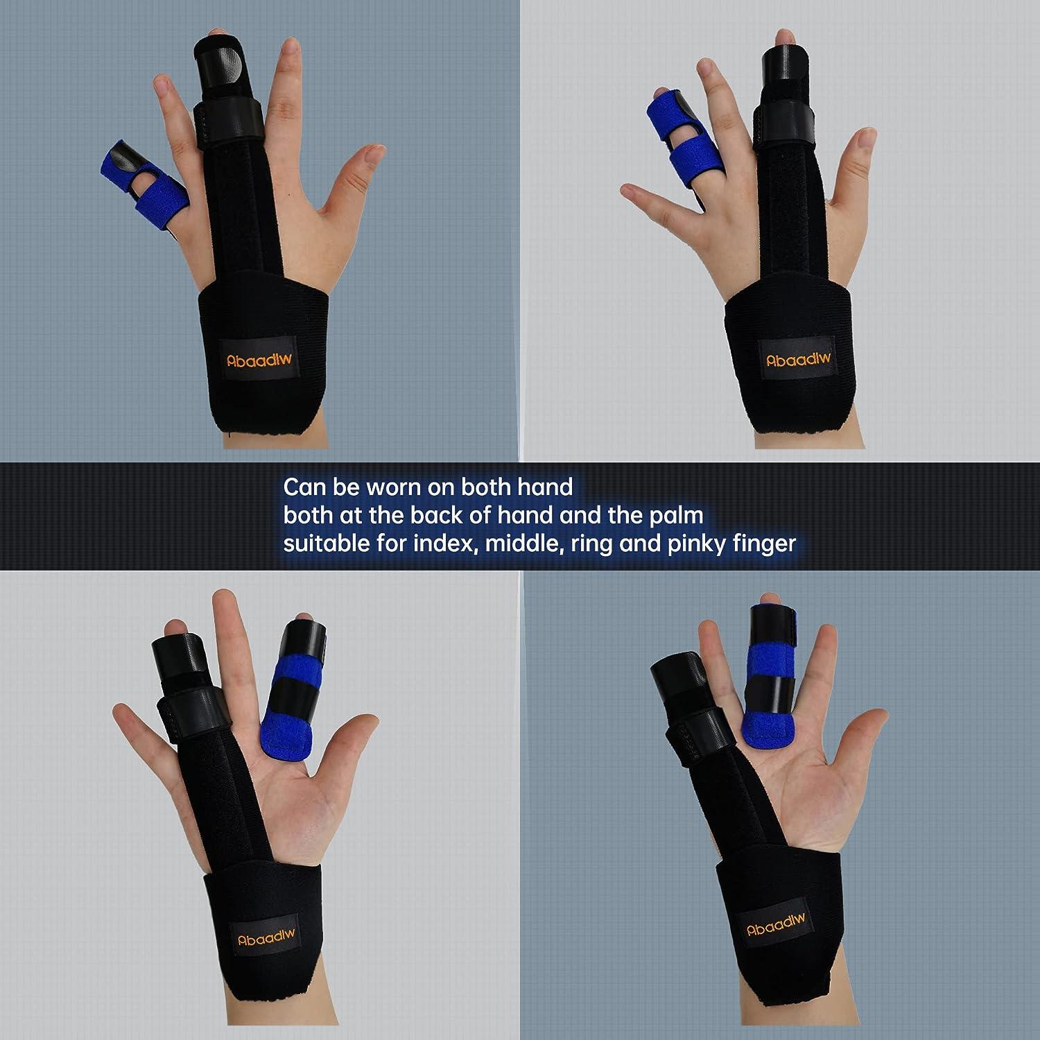 Abaadlw Trigger Finger Splint Set - 2 Adjustable Lengthwise Finger ...