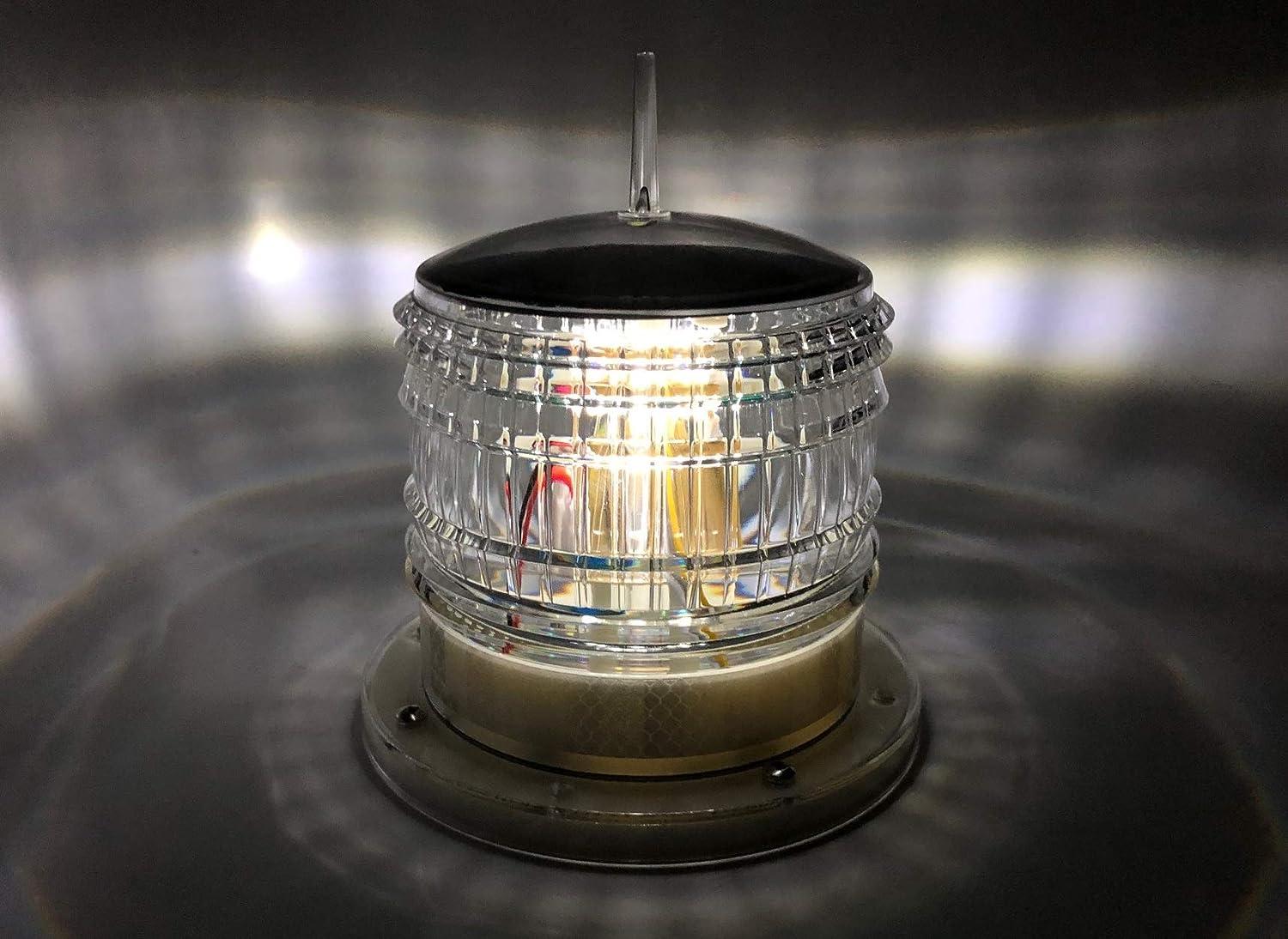 2NM IP67 Solar LED Marina Safety Beacon Light - Steady-ON/Flashing ...