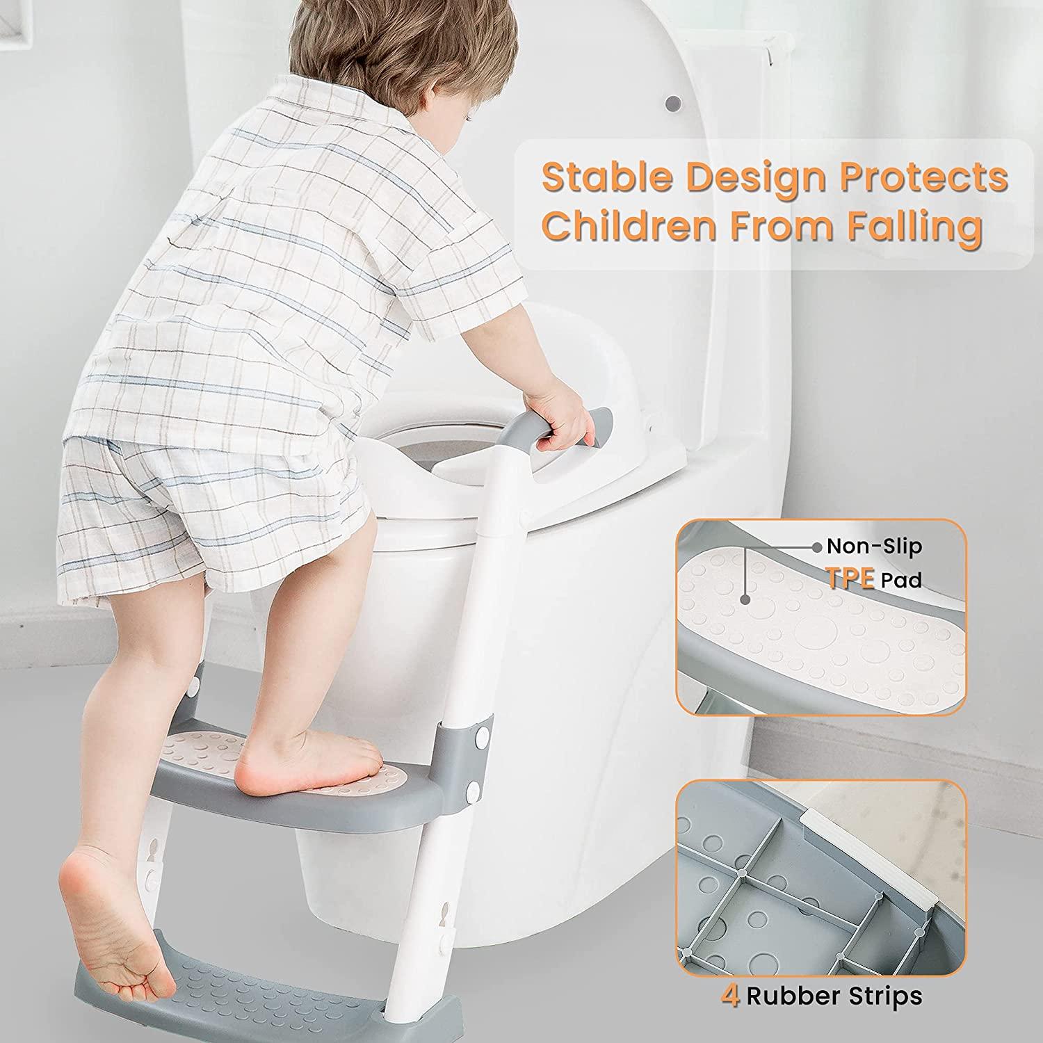 Kylinton Potty Training Seat with Step Stool Ladder - 2 in 1 Foldable ...