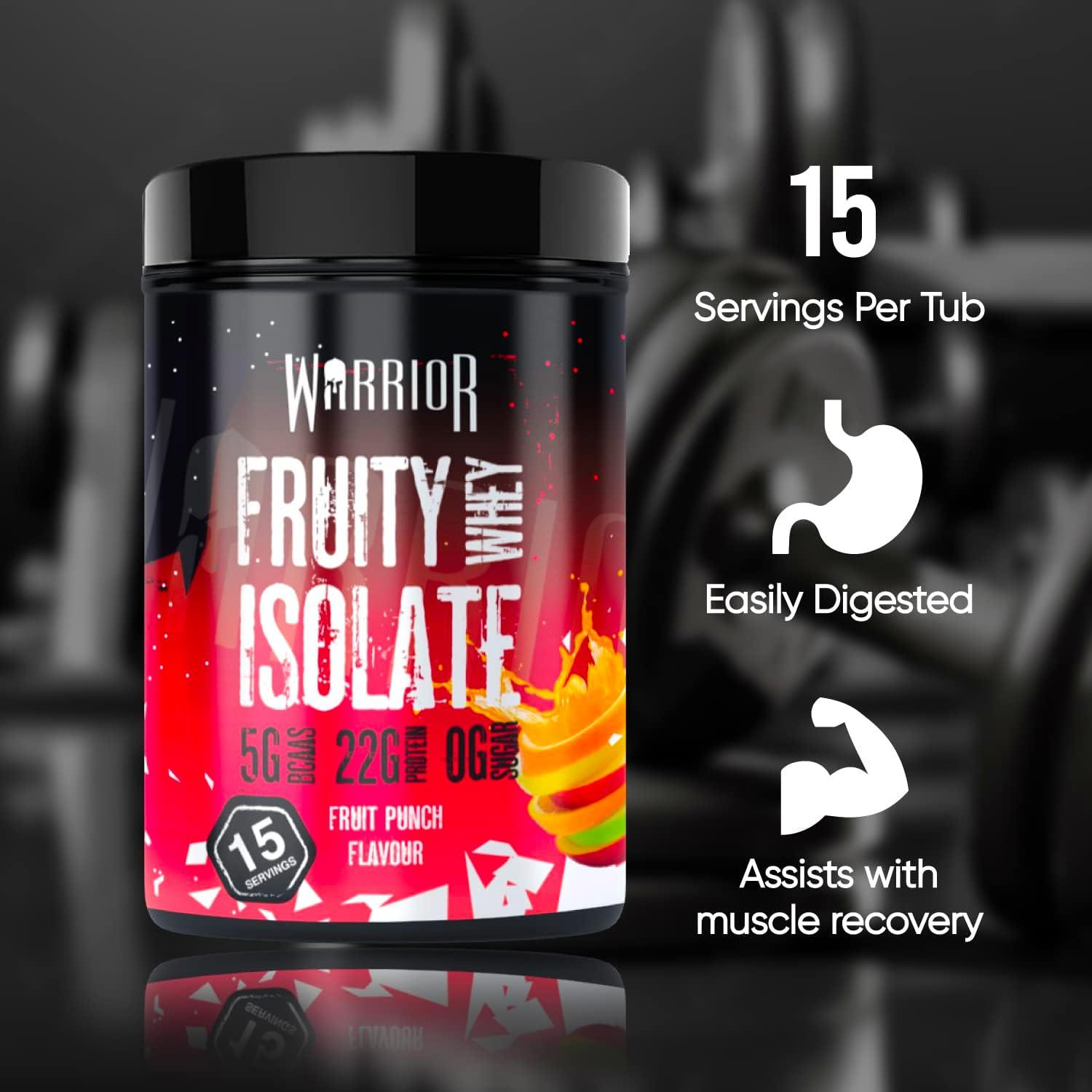 Warrior Fruity Clear Whey Isolate Protein Powder - Fruit Punch Flavor ...