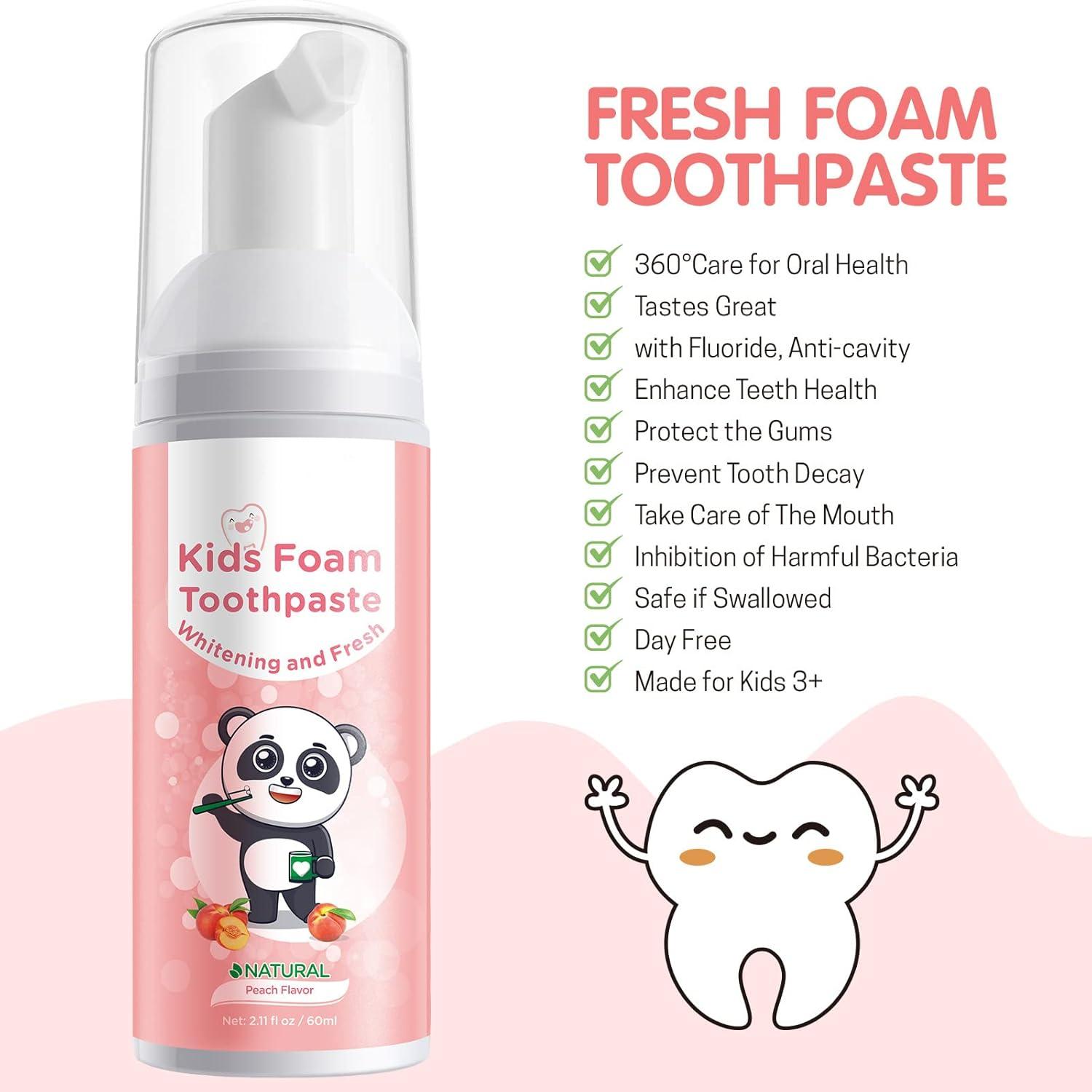 Fruga Children Foam Toothpaste - Natural Formula for U-Shaped ...