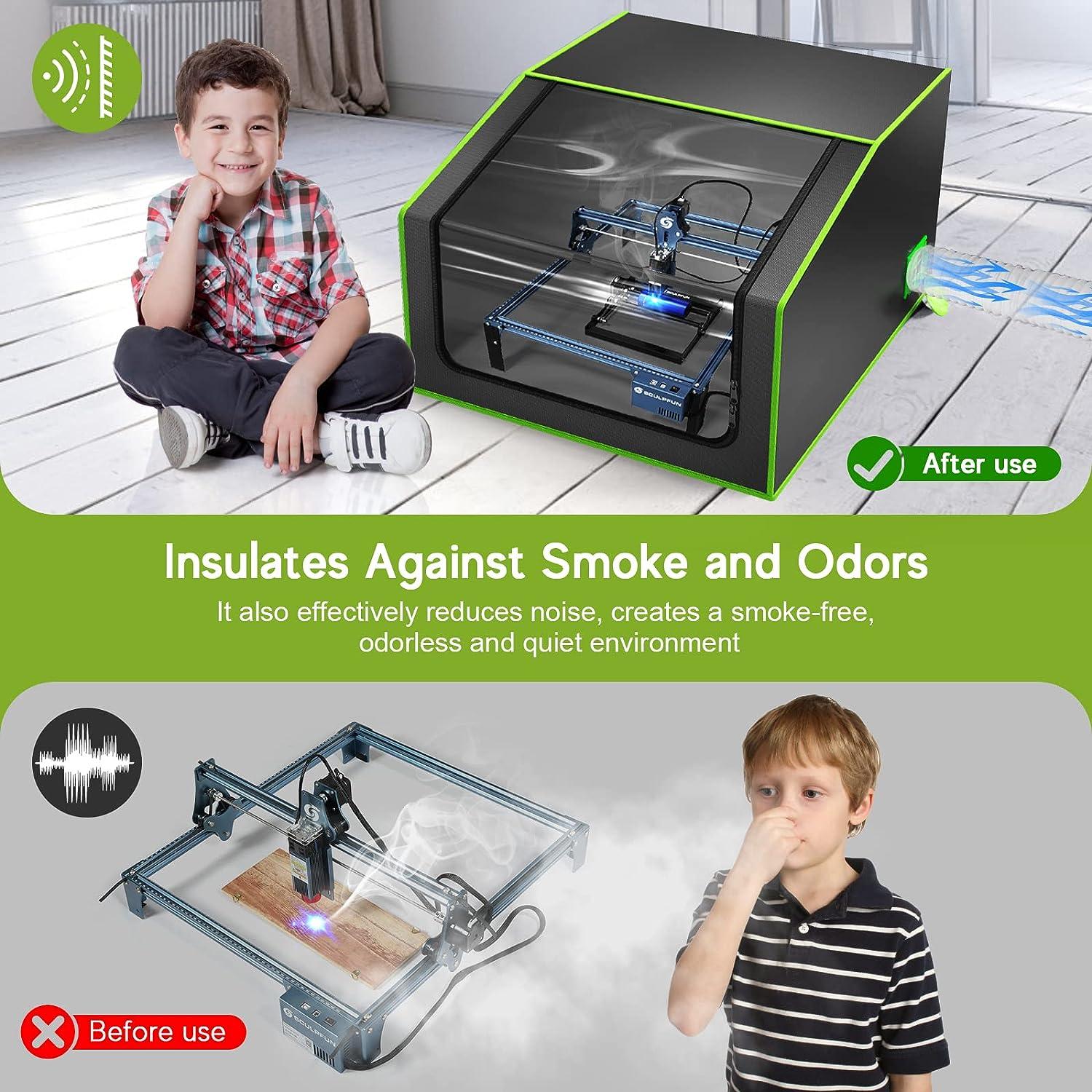 Laser Engraver Enclosure with Vent Fireproof Laser Cutter Protective ...