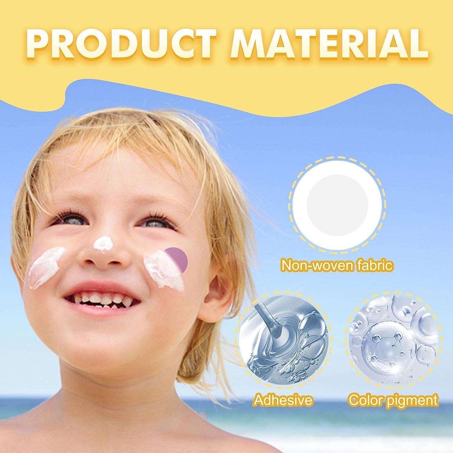 48-Piece UV Sunscreen Stickers | UV Detection & Protection for Face ...