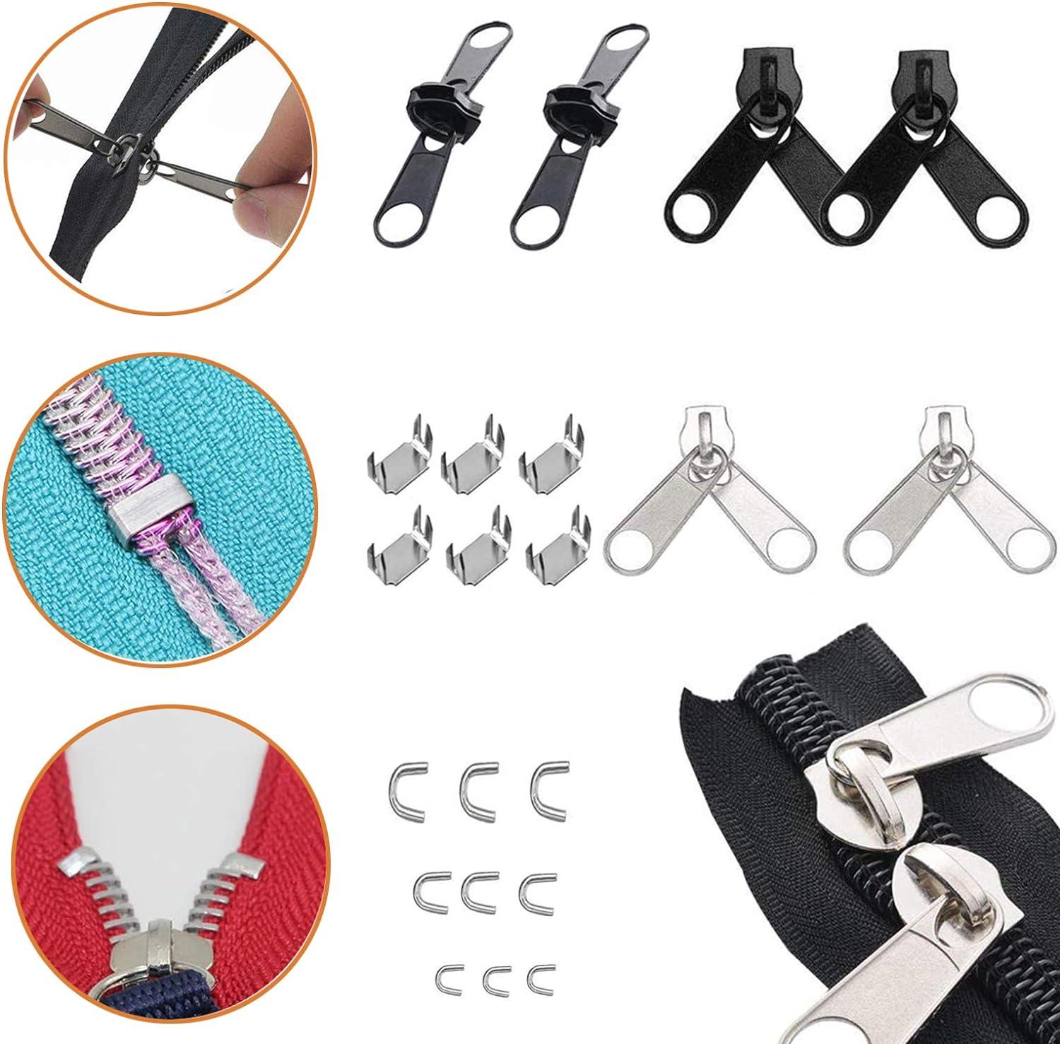 85 Pcs Zipper Repair Kit with Install Pliers Tool - For Clothing Bags ...