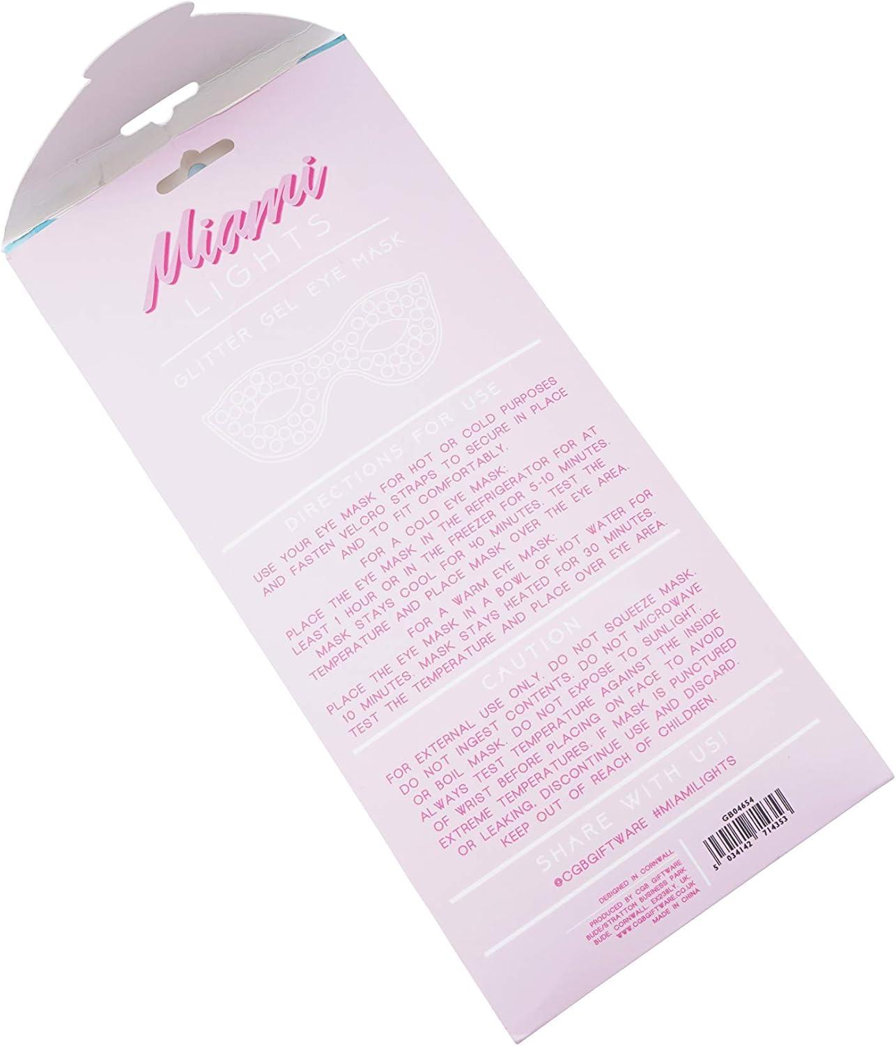CGB Giftware | Pink Glitter Glamorous Freezable Cold or Hot Glitter Gel Eye Mask | Miami Lights ...