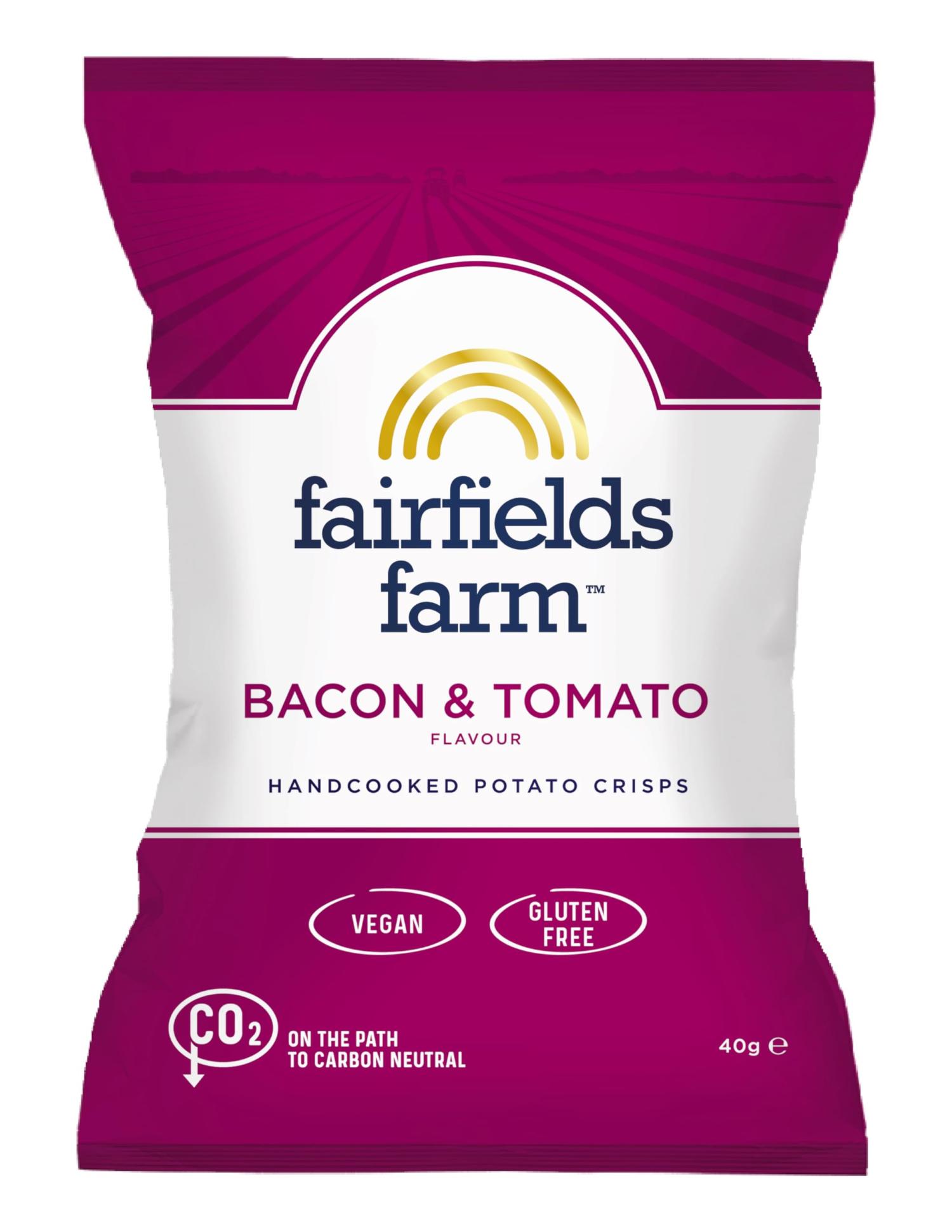 Fairfields Farm Crisps - Bacon & Tomato Flavour Hand Cooked Potato ...