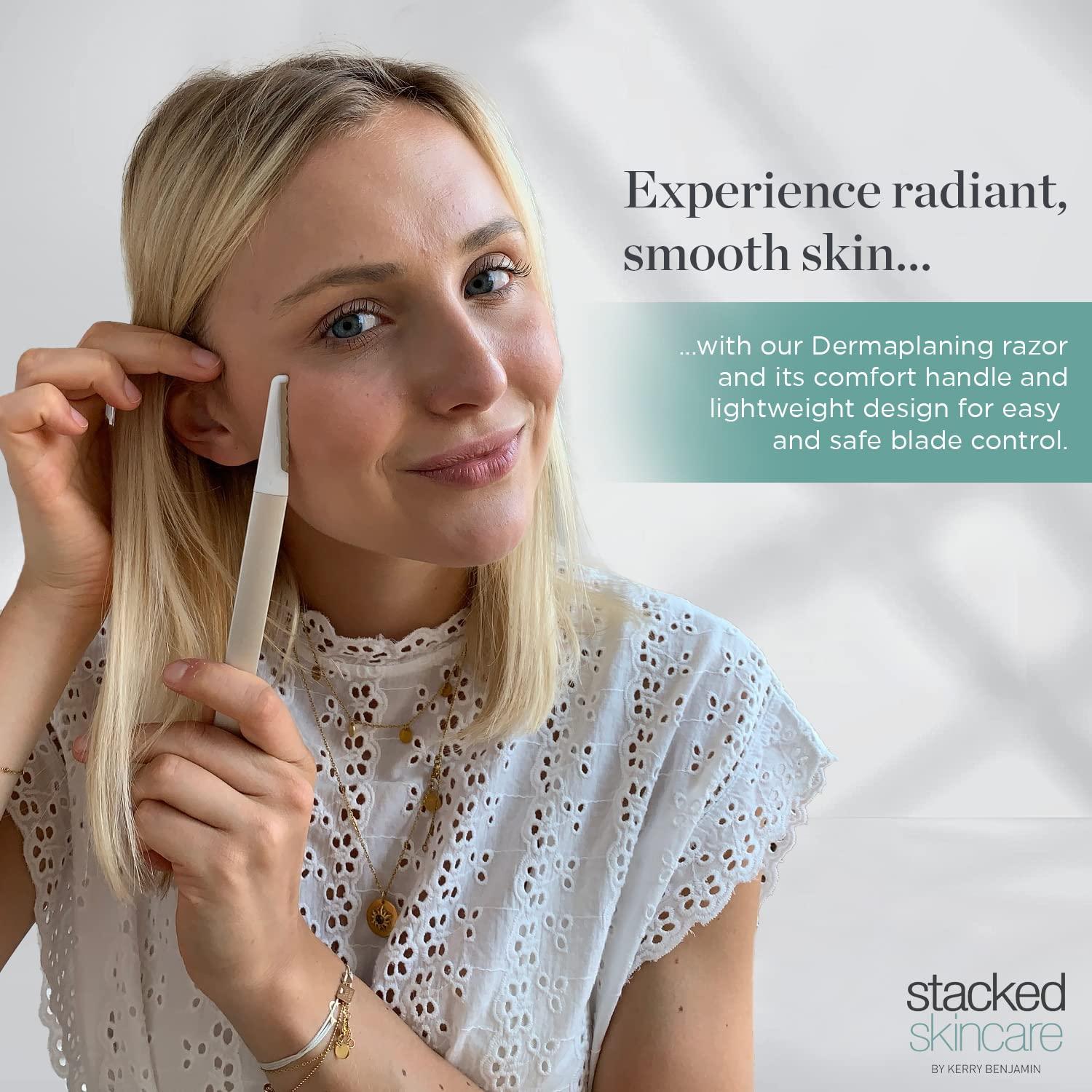 Stackedskincare Dermaplaning Tool Set Exfoliating And Facial Hair