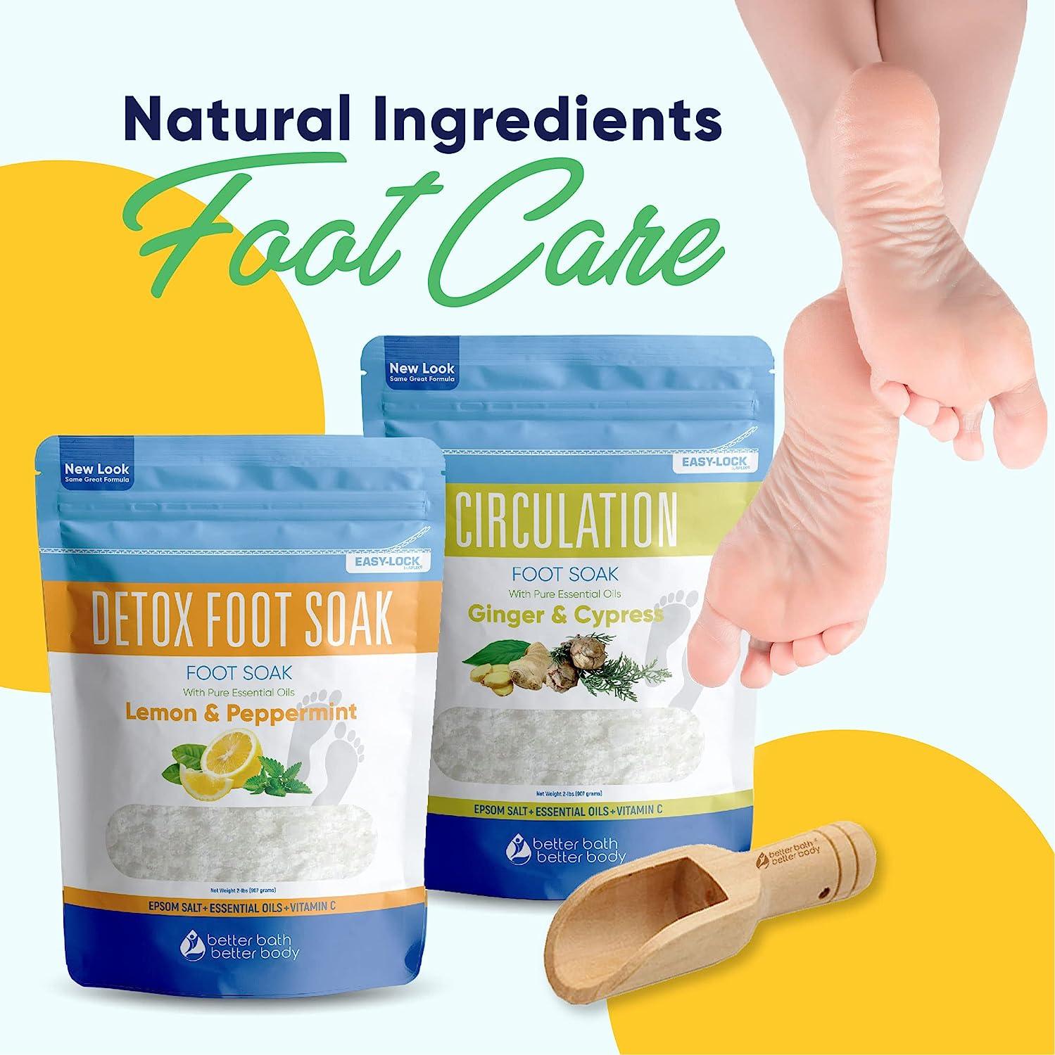 Foot Soak Salts Bundle 2-Pack - 4lbs Total for Foot Discomfort, Odor ...
