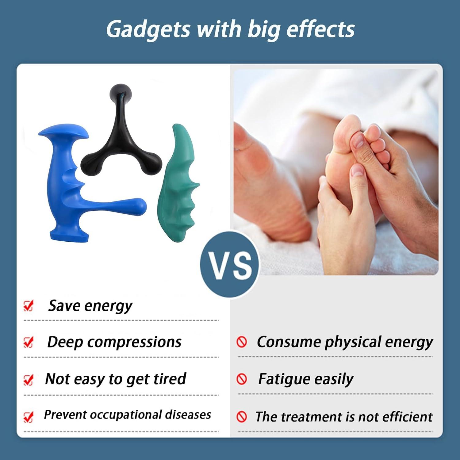 3-Piece Deep Tissue Massage Tool Set | Trigger Point Therapy for Back ...