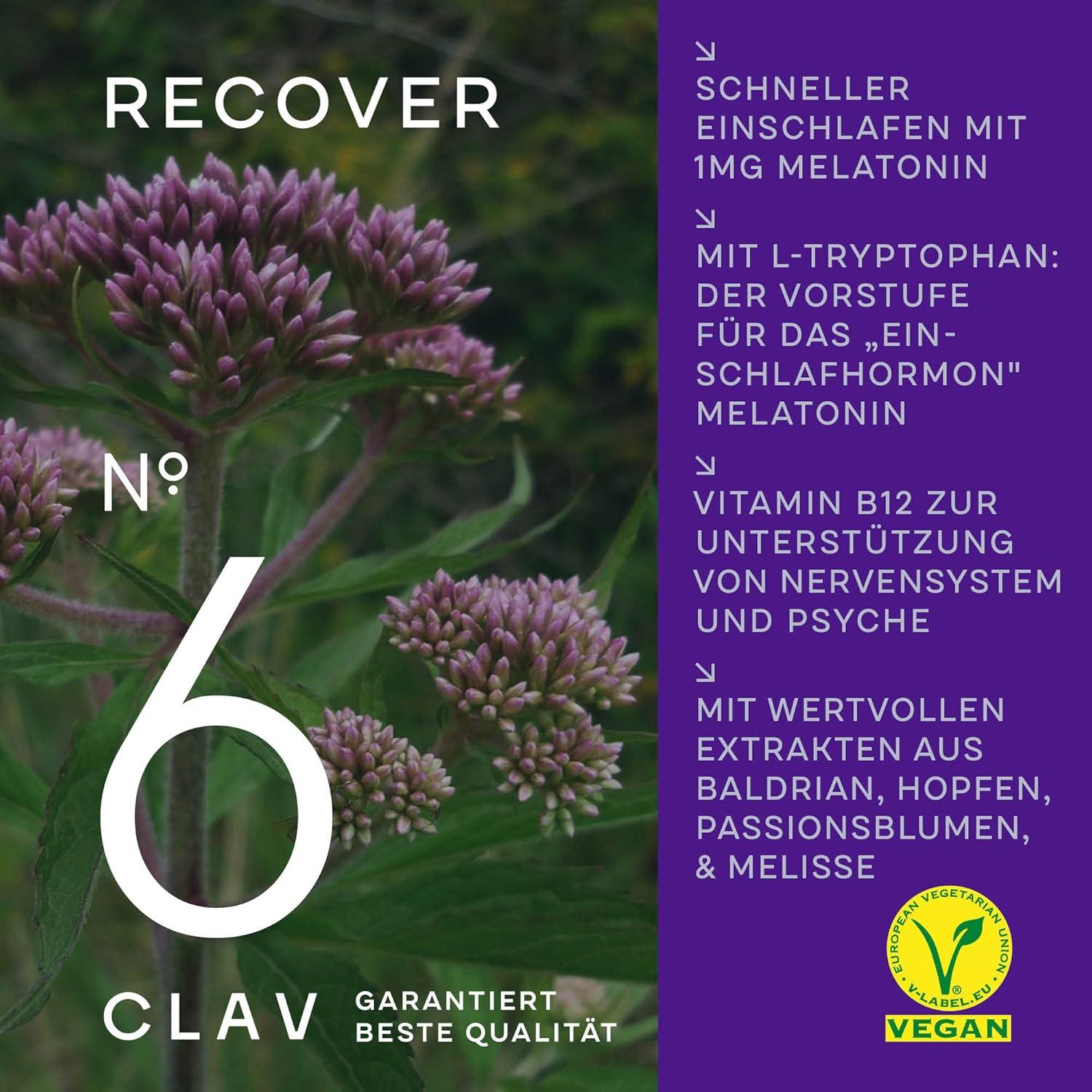 3x n 6 Recover Sleeping - High-Dose Plant-Based Melatonin with L ...