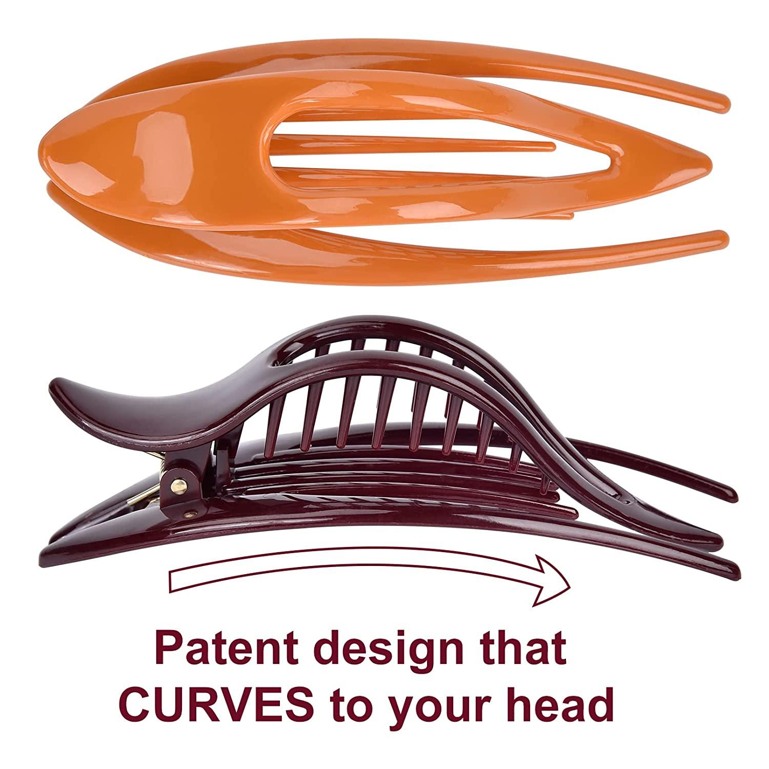 Aileam French Concord Hair Clip 6PCS - Large Hair Claw Clips for Women ...