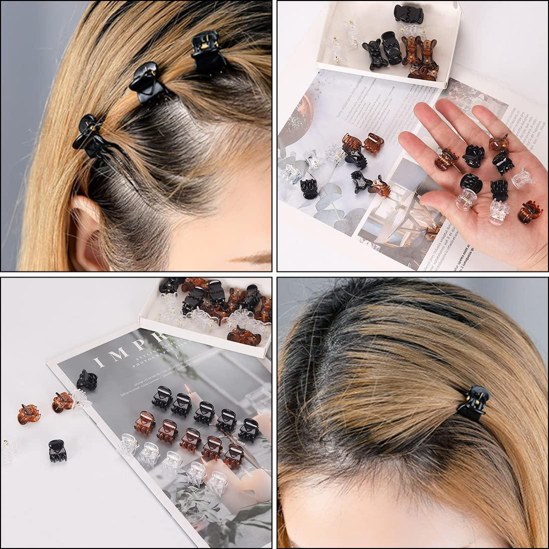 Semjikoy 36 Pcs Mini Hair Clips - Small Jaw Clips for Adults and ...