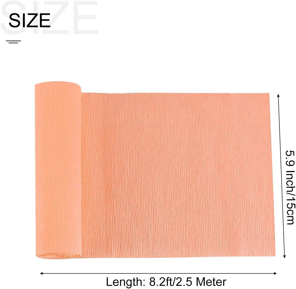 MECCANIXITY Crepe Paper Roll 8.2ft Long 5.9 Inch Wide - Apricot Color ...