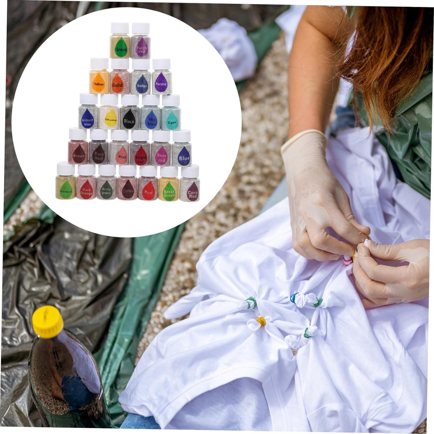 Lurrose Textiles Dying Supplies 24pcs Tie Dye Powder Child Color Powder ...