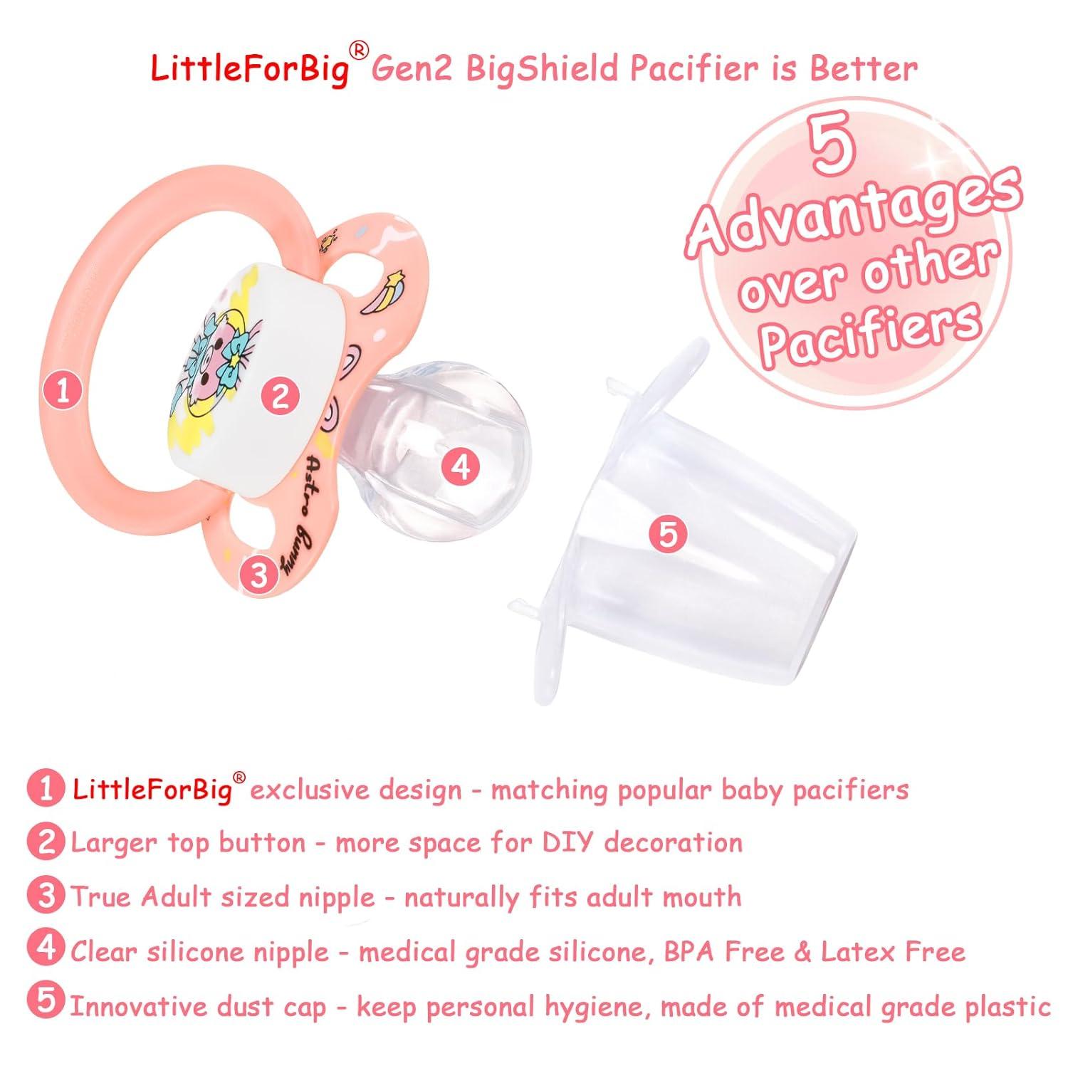 LittleForBig Bigshield Generation-II Adult Pacifiers - Astro Babies Pattern 3 Pack | Buy Now ...