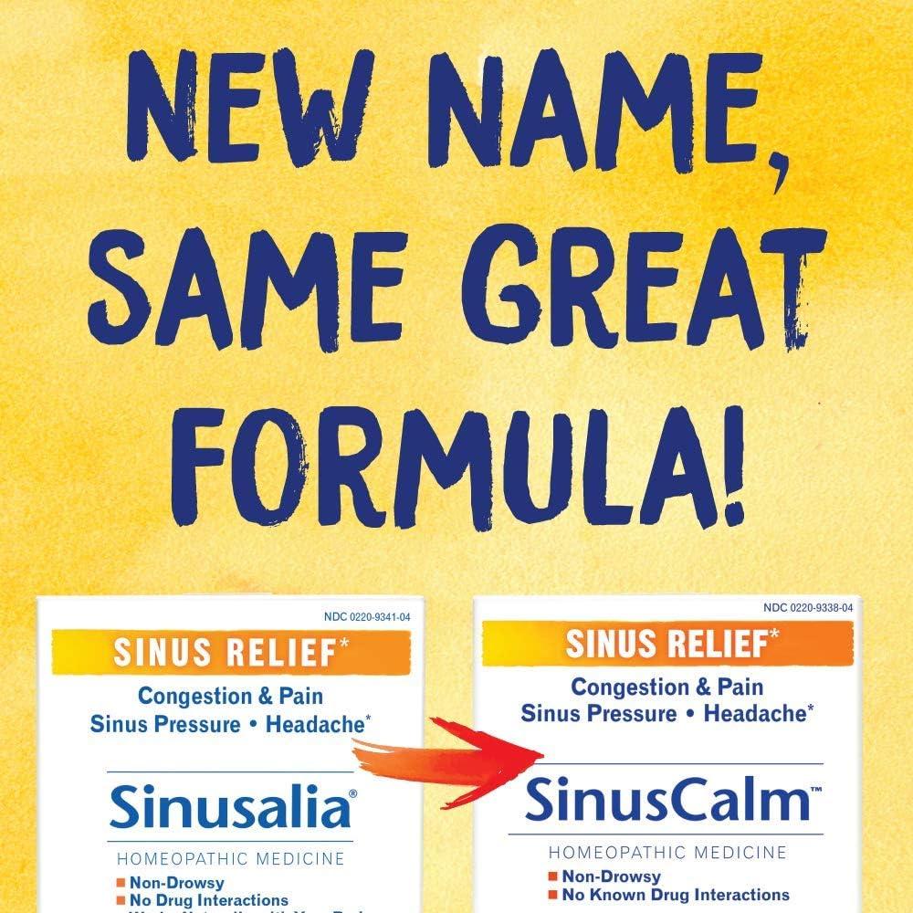 Boiron Sinuscalm Tablets - 120 Count for Sinus Pain Relief & Congestion ...