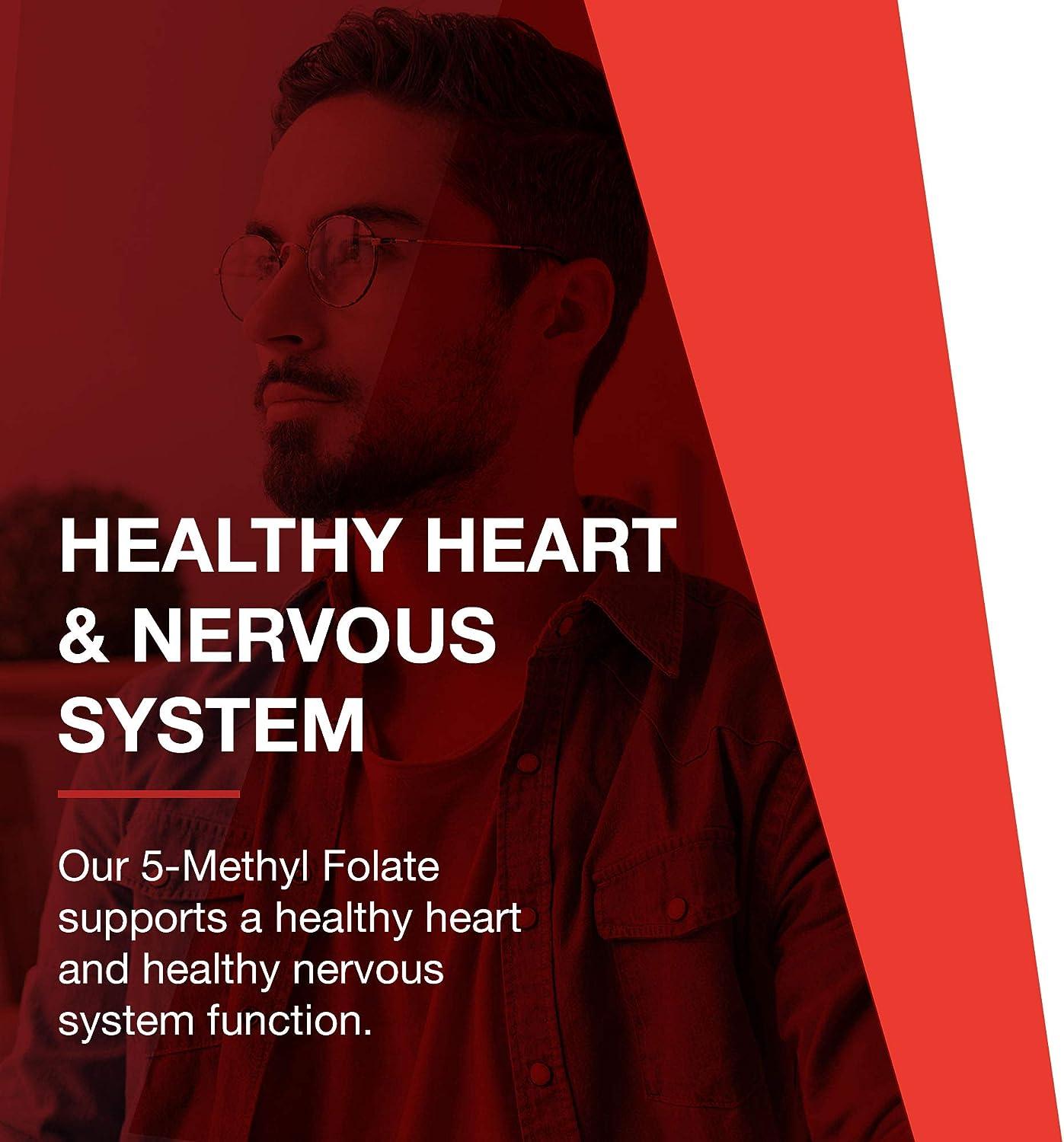 Protocol 5-Methyl Folate 1000mcg Supplement - 90 Tabs - Nerve Support ...