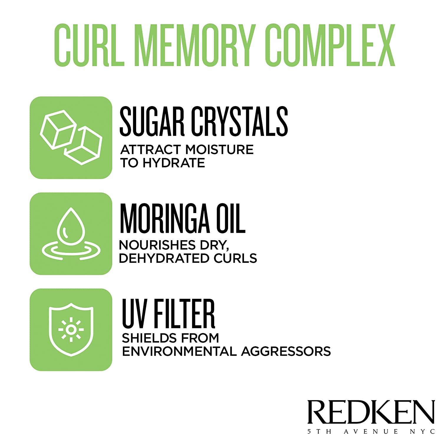 Redken Curvaceous Curl Refiner Cream | 8.5 fl oz | Controls Frizz ...
