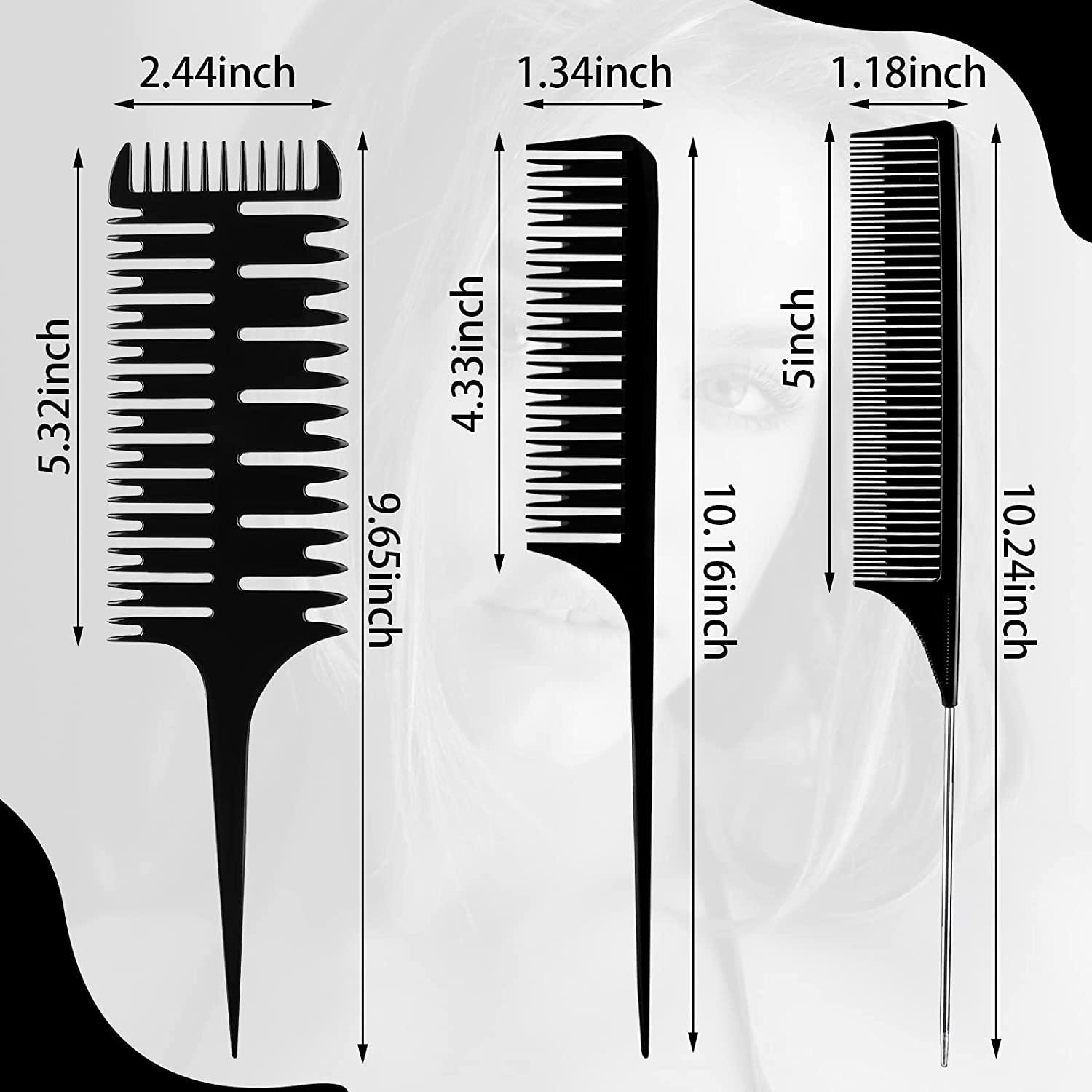 Dyeing Hair Comb Set for Sectioning and Styling - 6 Pieces, Assorted ...