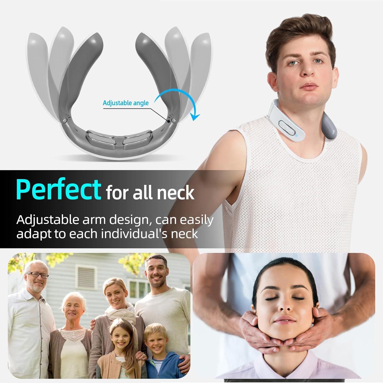 Intelligent Neck Massage Device with Heating - 6 Modes 9 Intensity ...