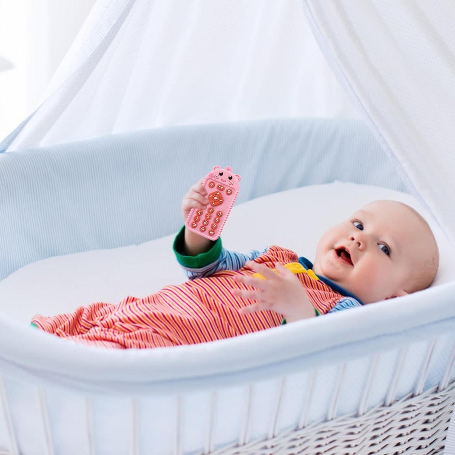 Remote Control Silicone Bite Ring Toy - Sensory Chewable Bear Learning ...